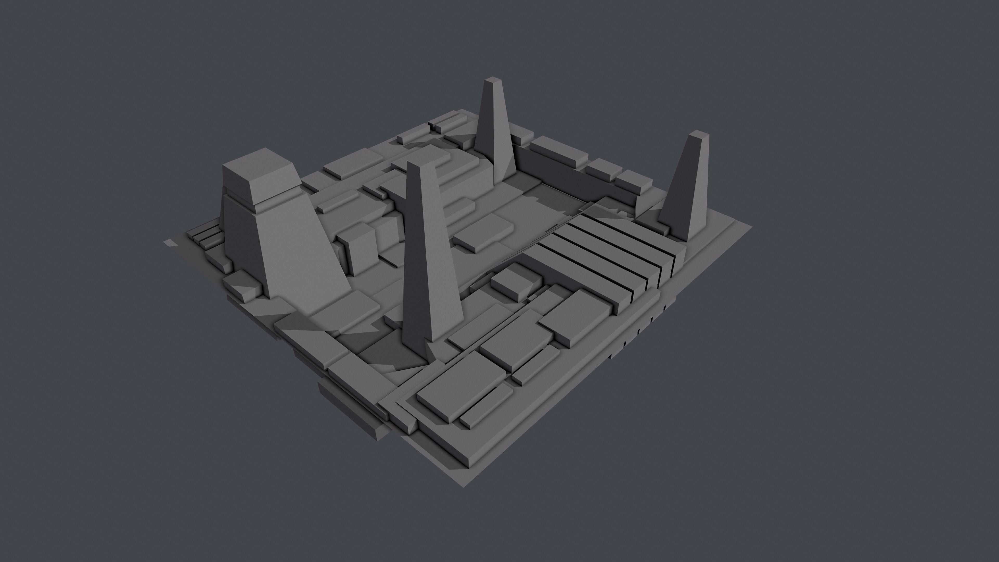 3D model 25 Modular Sci-Fi City Block Set VR / AR / low-poly | CGTrader