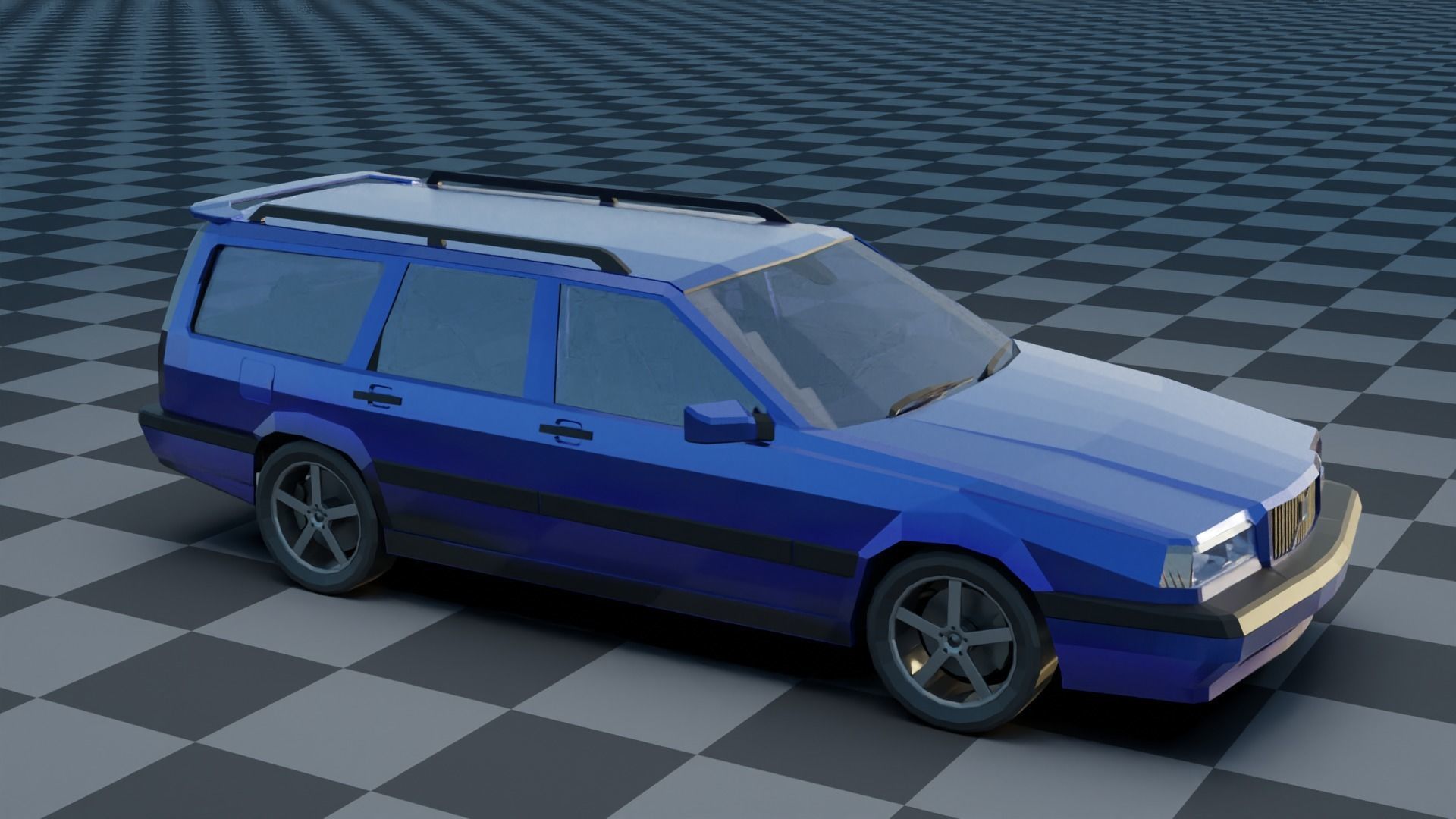 3D model Volvo 850 Estate Low-poly Rigged VR / AR / low-poly | CGTrader