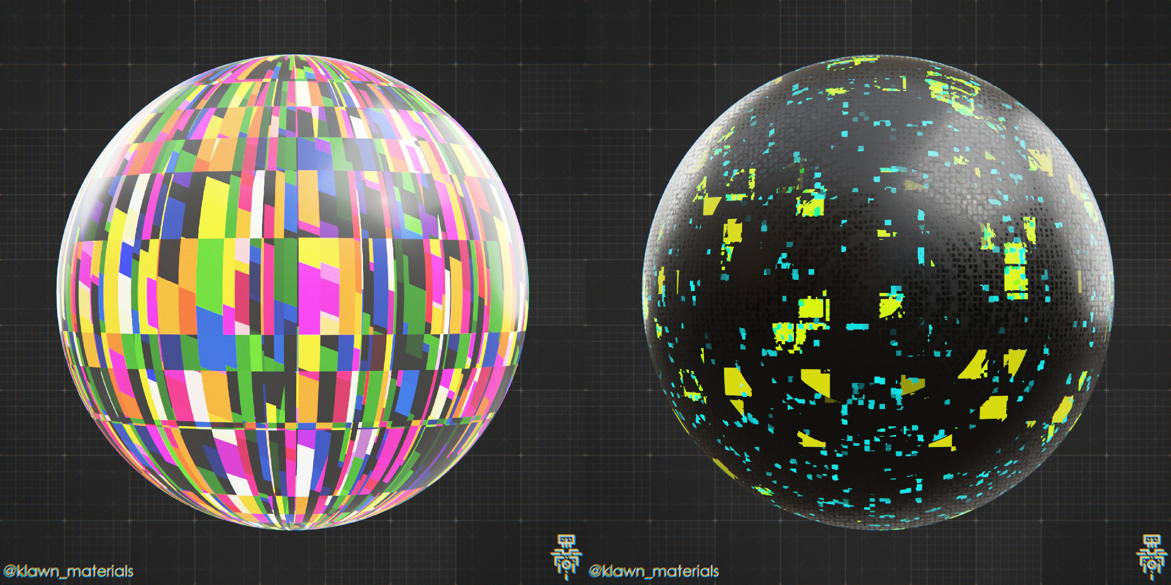 8in1 Blender Procedural Glitch Shaders for Blender Texture | CGTrader