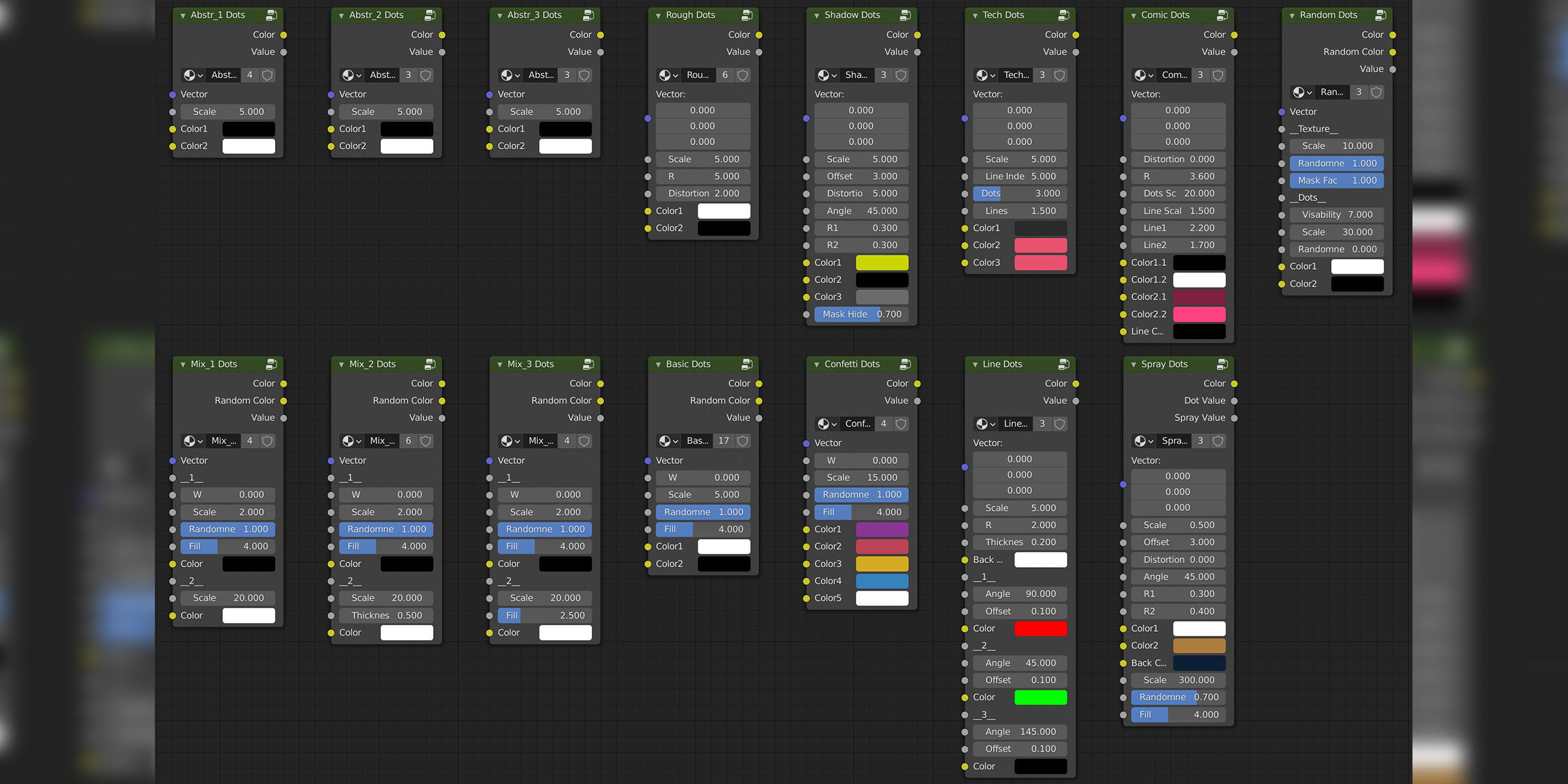 20in1 Procedural Dot Pattern Texture for Blender Texture | CGTrader
