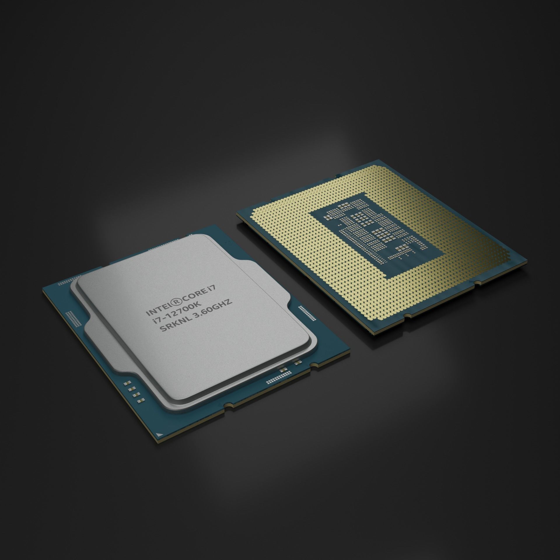 Intel core i7 12700K alder lake desktop cpu 3D model | CGTrader