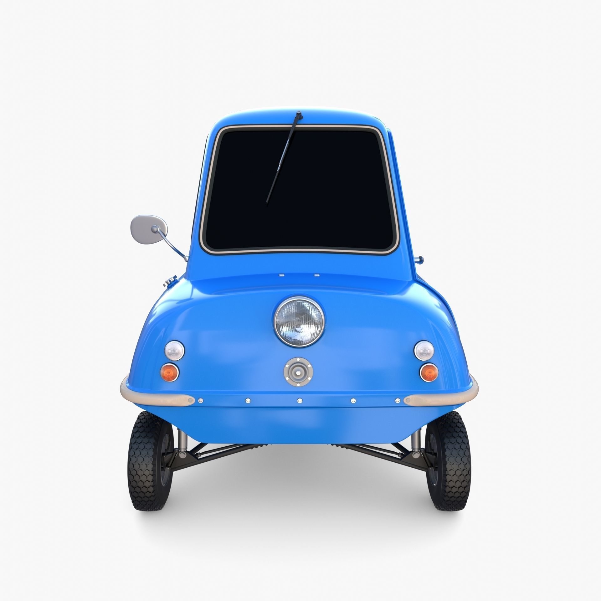 Peel P50 Blue with chassis 3D model | CGTrader
