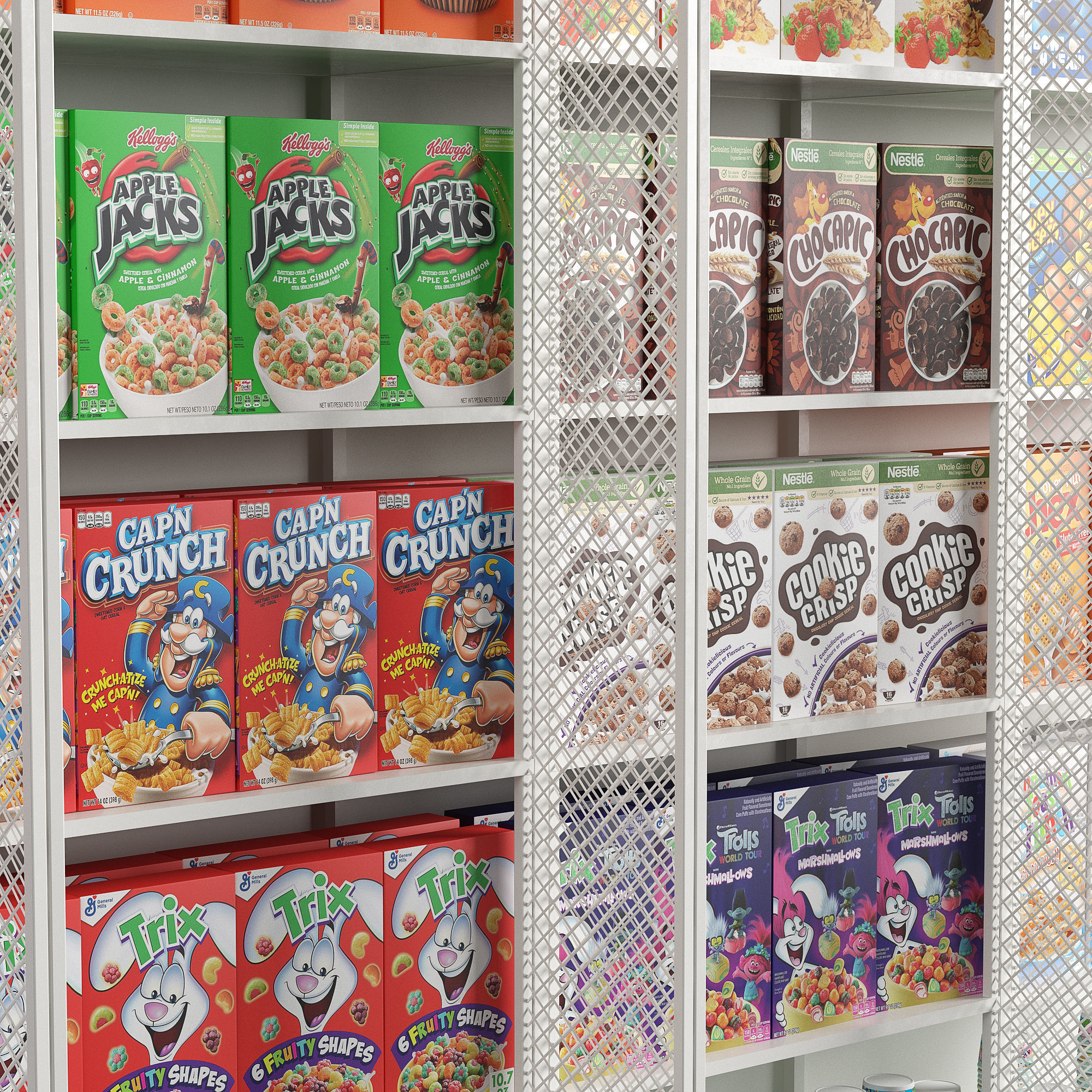 3D model cereal shelf VR / AR / low-poly | CGTrader