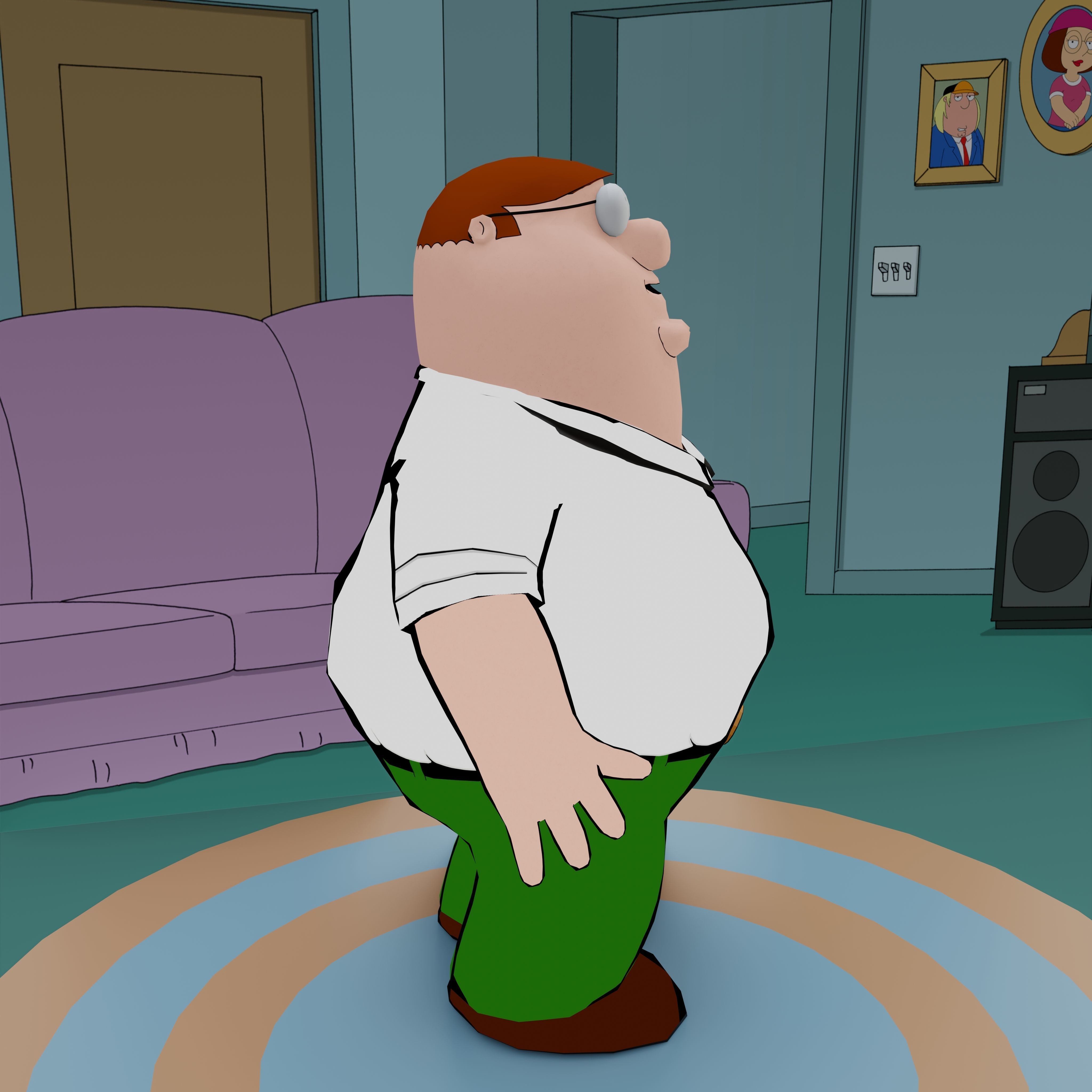 3D model Peter Griffin From Family Guy - Rigged VR / AR / low-poly ...