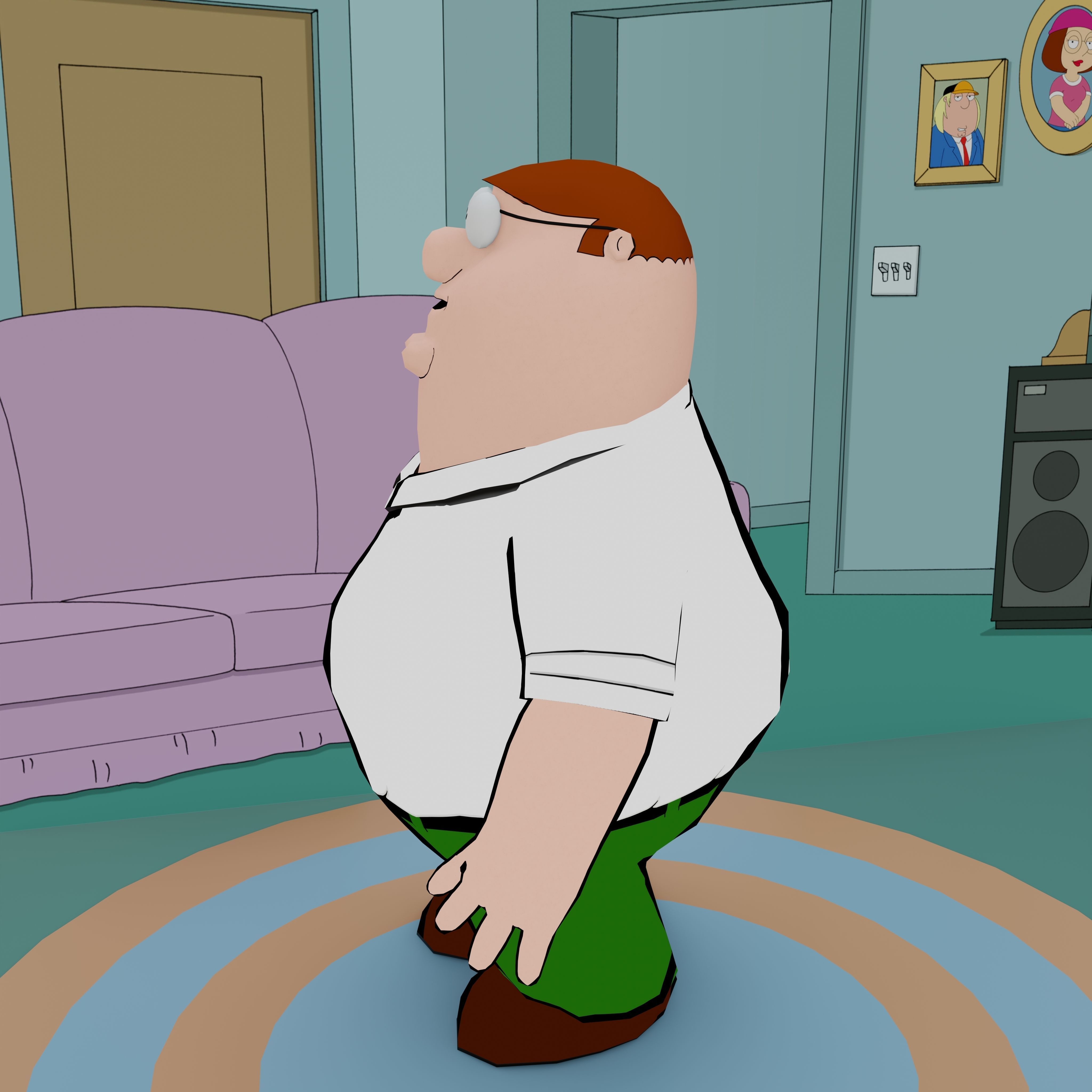 3D model Peter Griffin From Family Guy - Rigged VR / AR / low-poly ...