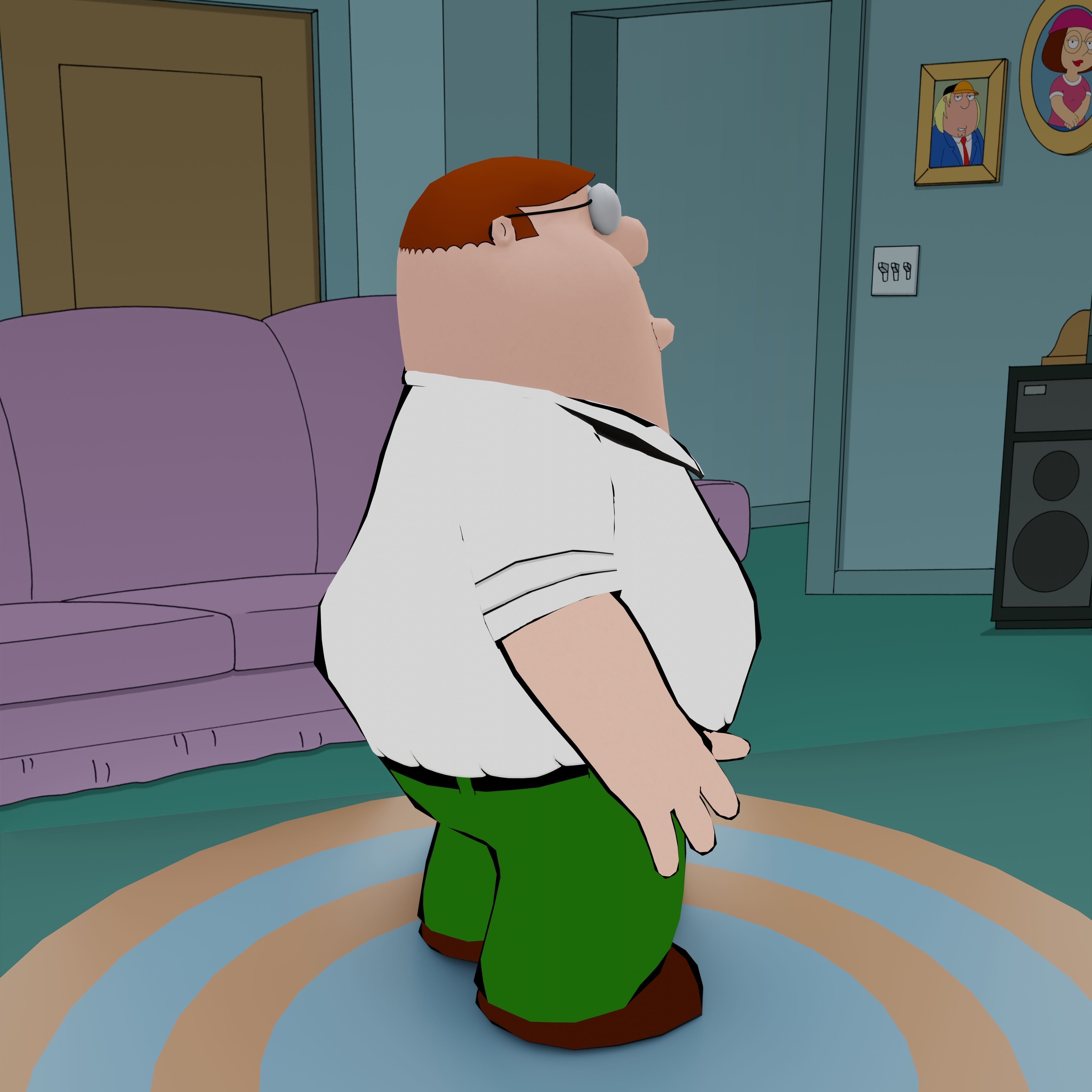 3D model Peter Griffin From Family Guy - Rigged VR / AR / low-poly ...