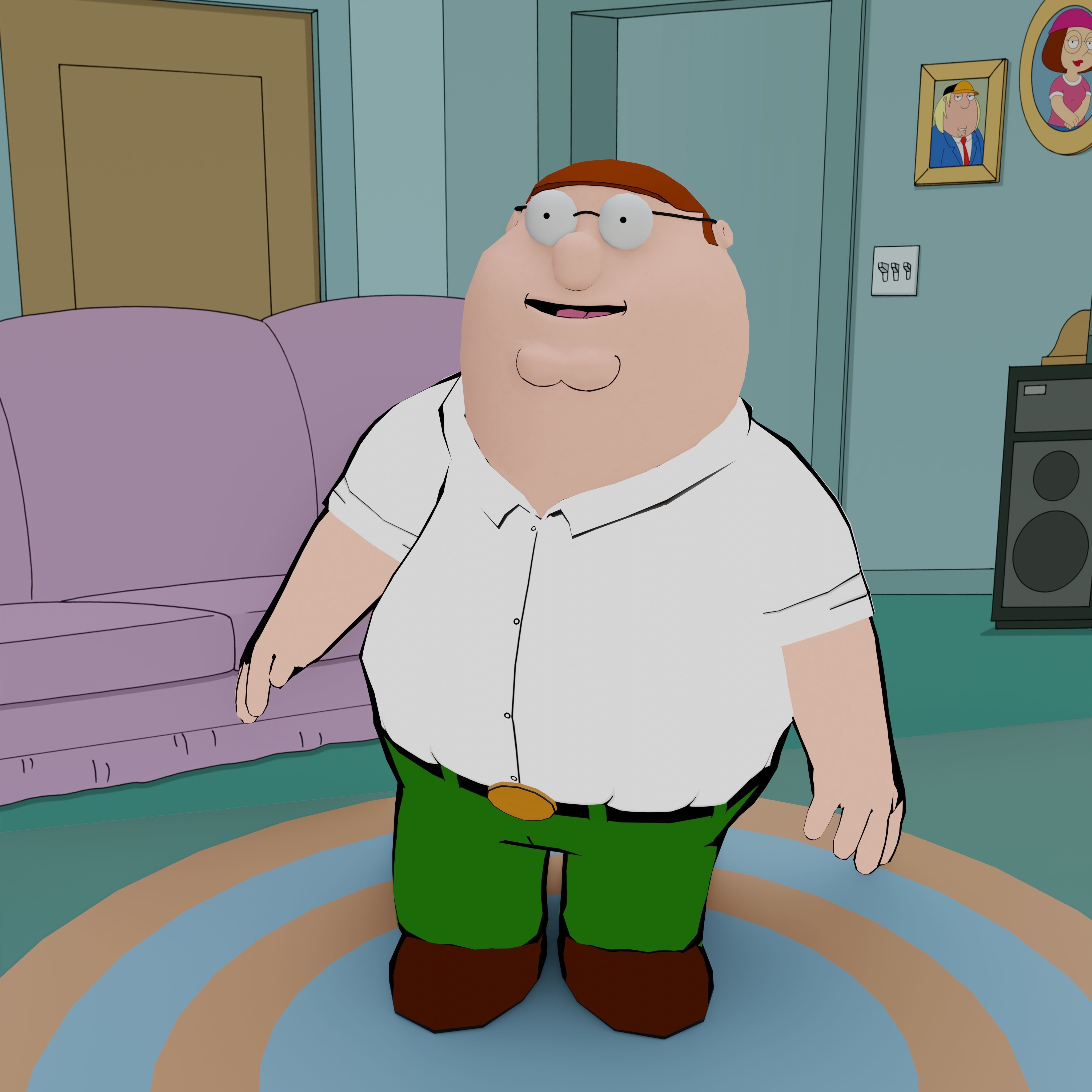 3D model Peter Griffin From Family Guy - Rigged VR / AR / low-poly ...