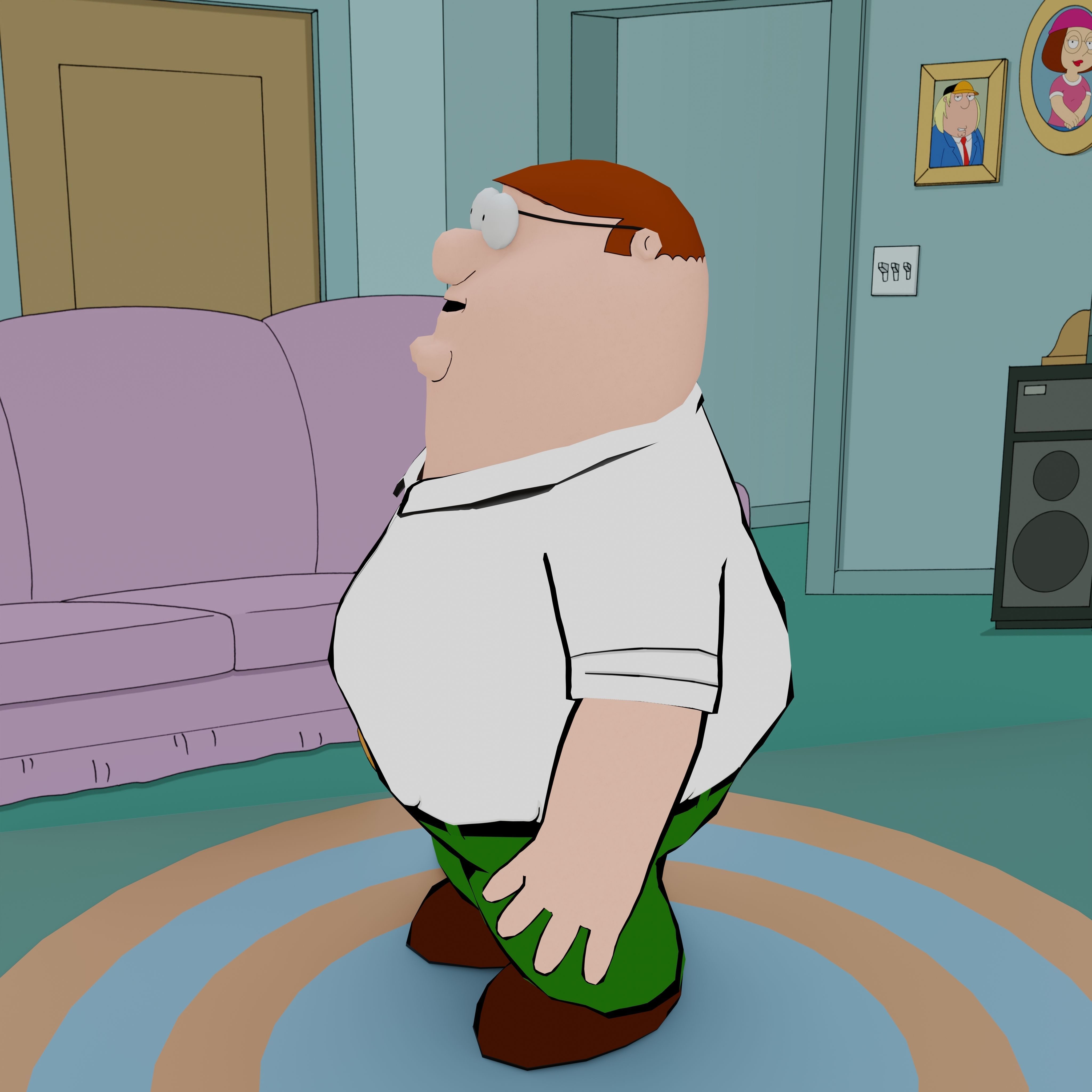 3D model Peter Griffin From Family Guy - Rigged VR / AR / low-poly ...