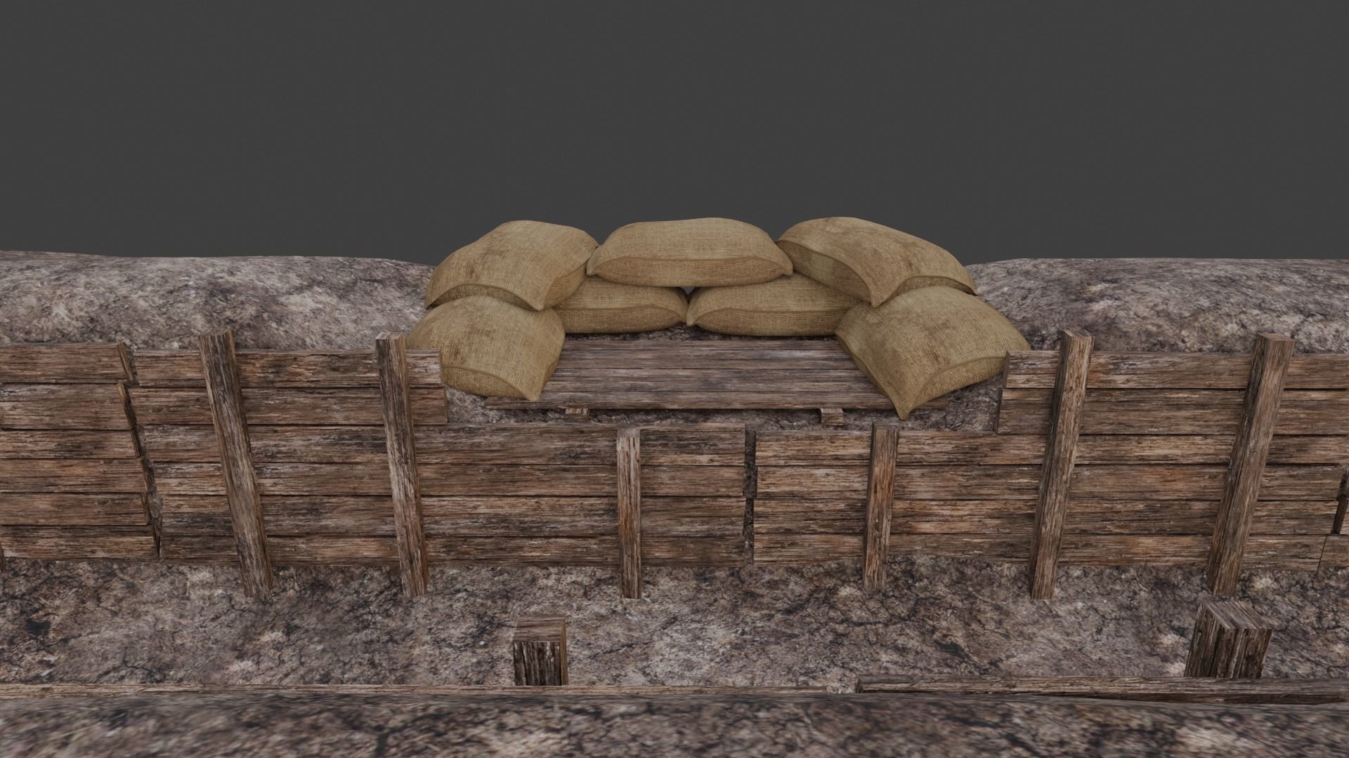 ww2 trench and bunker pack 3D model | CGTrader