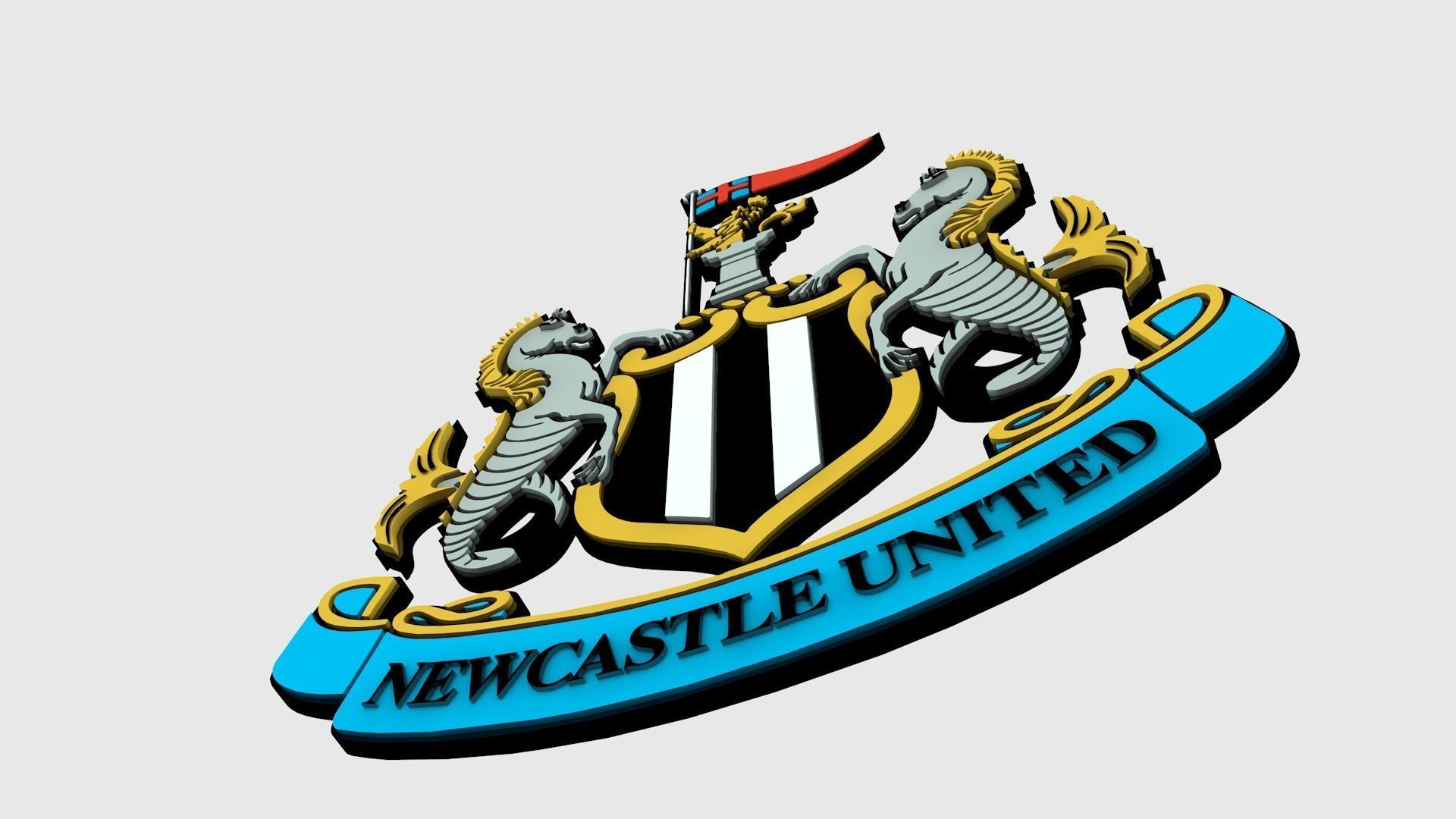 Newcastle Logo 3D model | CGTrader