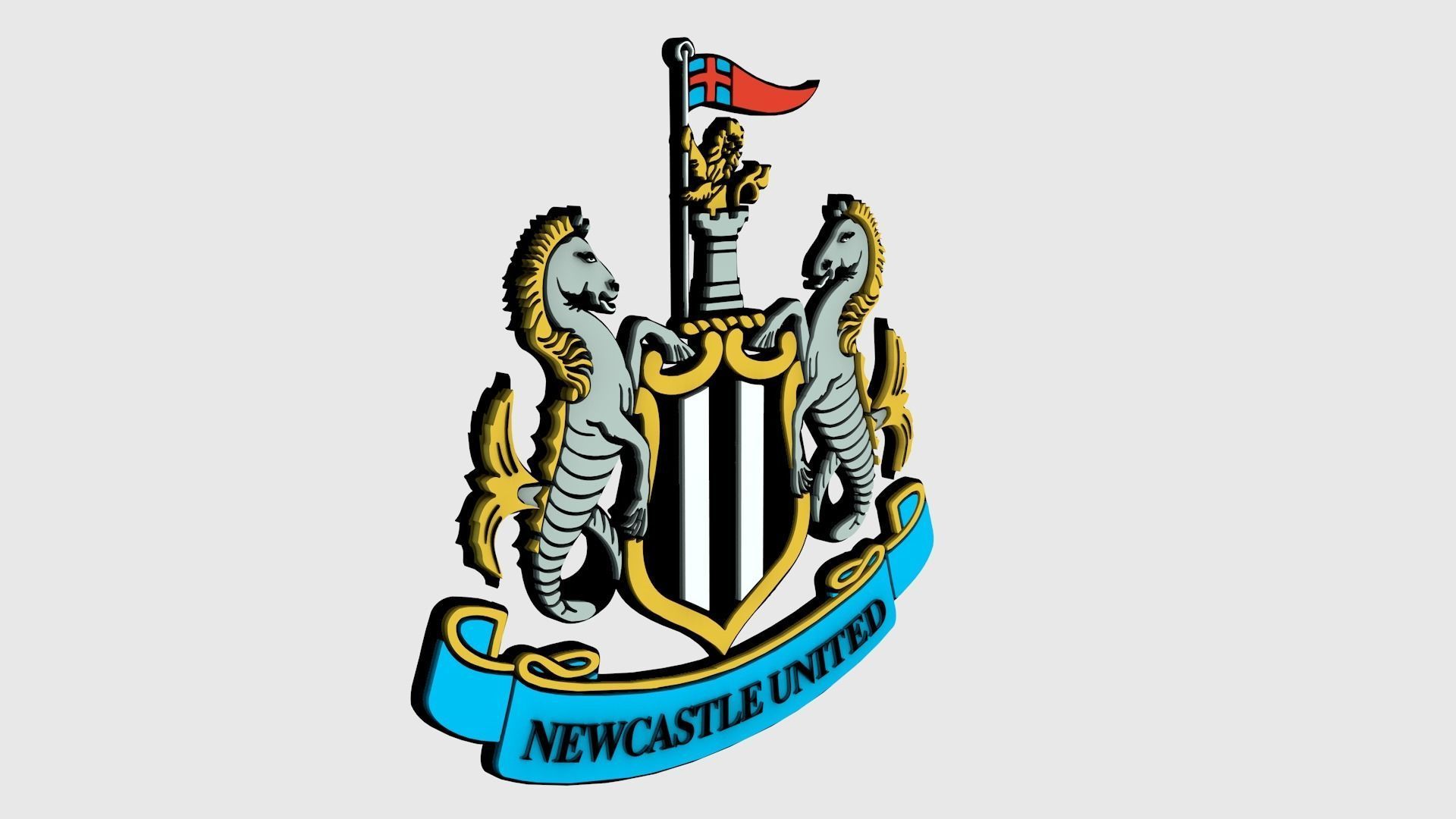 Newcastle Logo 3D model | CGTrader