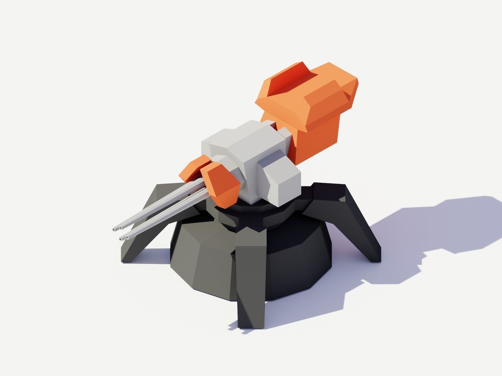 3D model Low Poly Turret Weapons VR / AR / low-poly | CGTrader