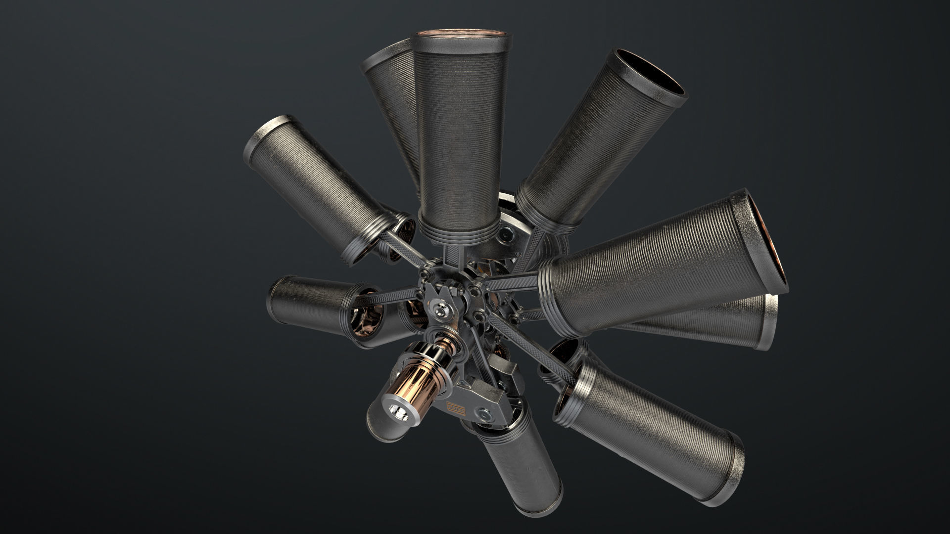 Aircraft Engine 3D model animated rigged | CGTrader