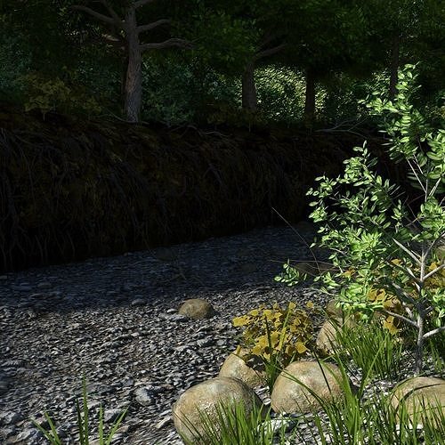 Stream Path 3D model | CGTrader