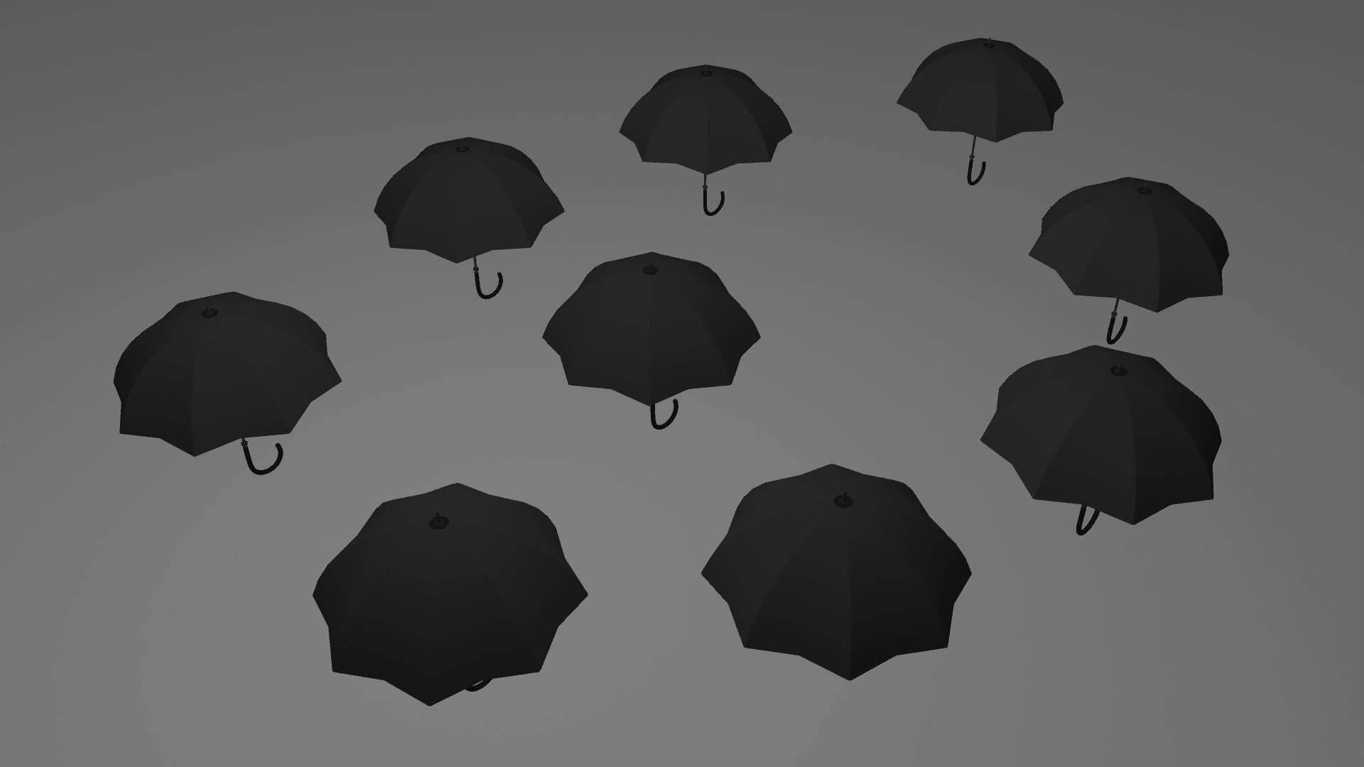 Low-poly Umbrella Model 3D model | CGTrader