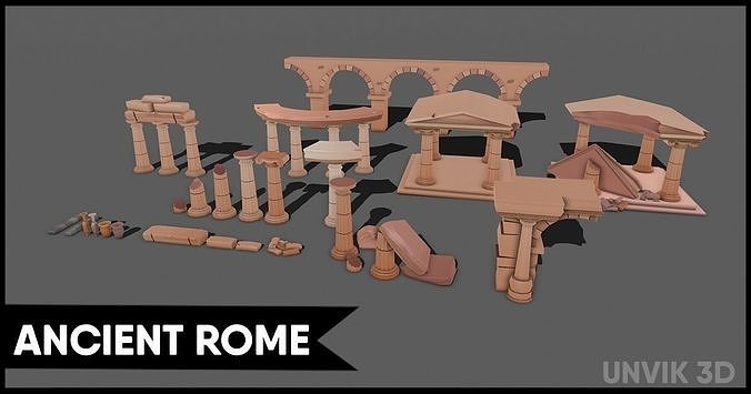 3D model Ancient Roman Architecture VR / AR / low-poly | CGTrader