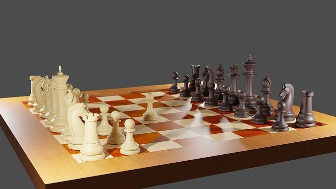 Chess chessboard chess pieces high-poly 3D model | CGTrader