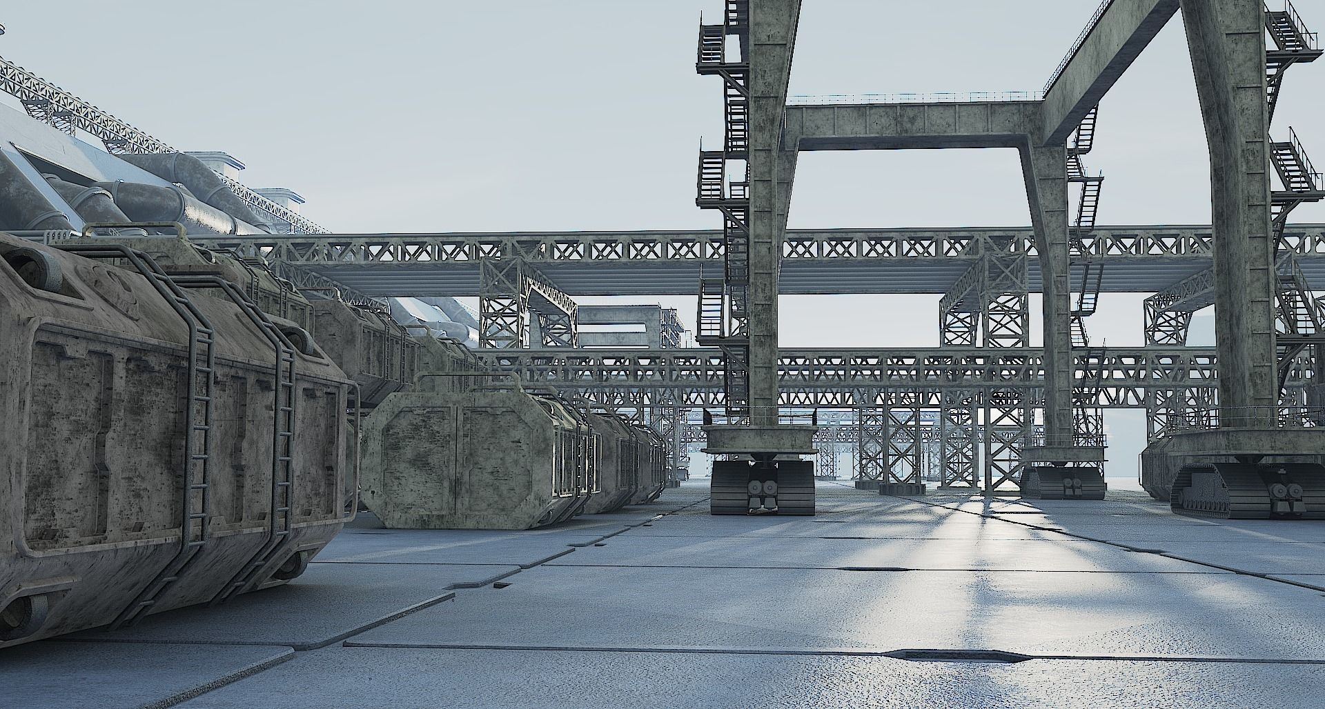 scifi factory 3D model | CGTrader