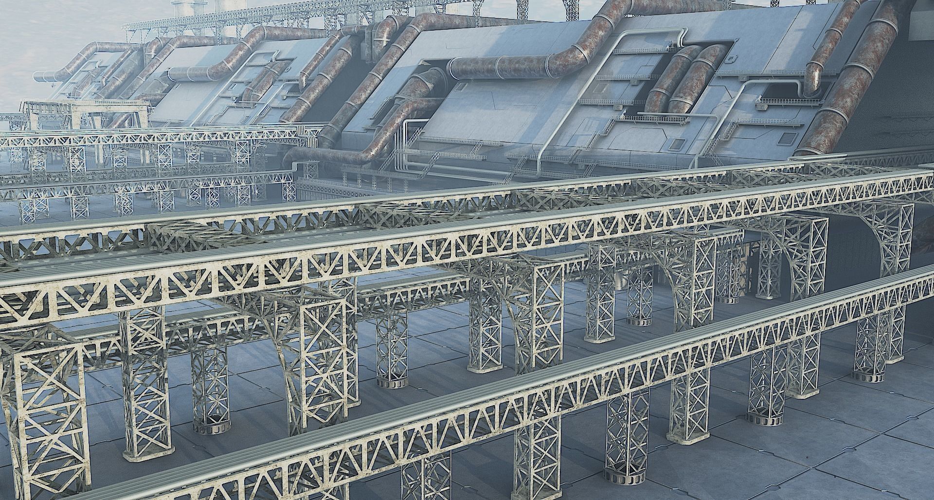 scifi factory 3D model | CGTrader