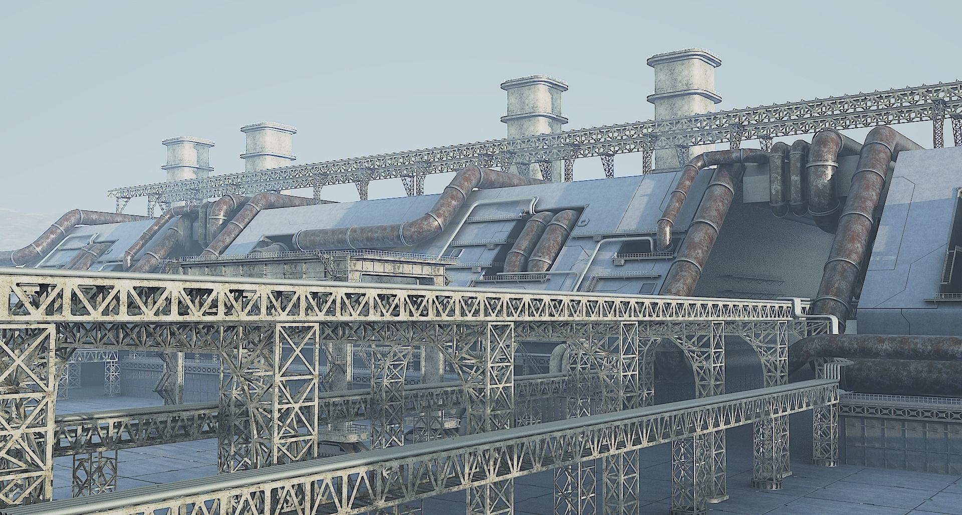 scifi factory 3D model | CGTrader