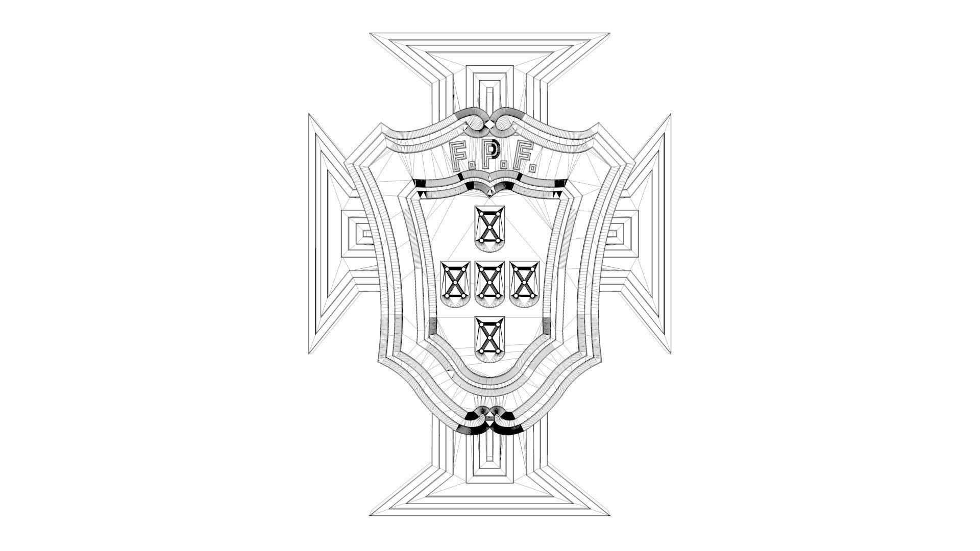 Federacao Portuguesa Futebol Logo 3D model | CGTrader