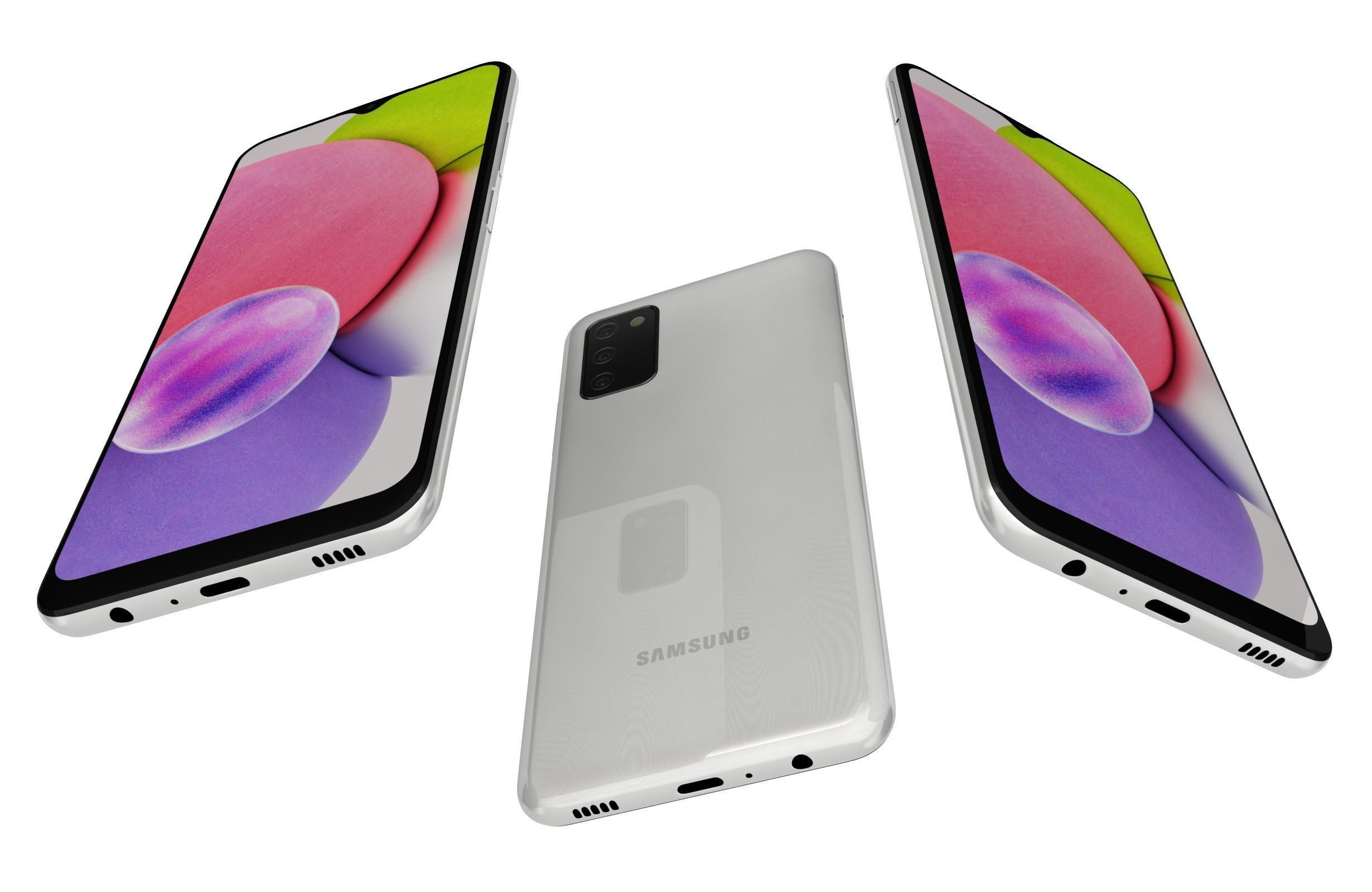 Samsung Galaxy A03s White 3D model | CGTrader