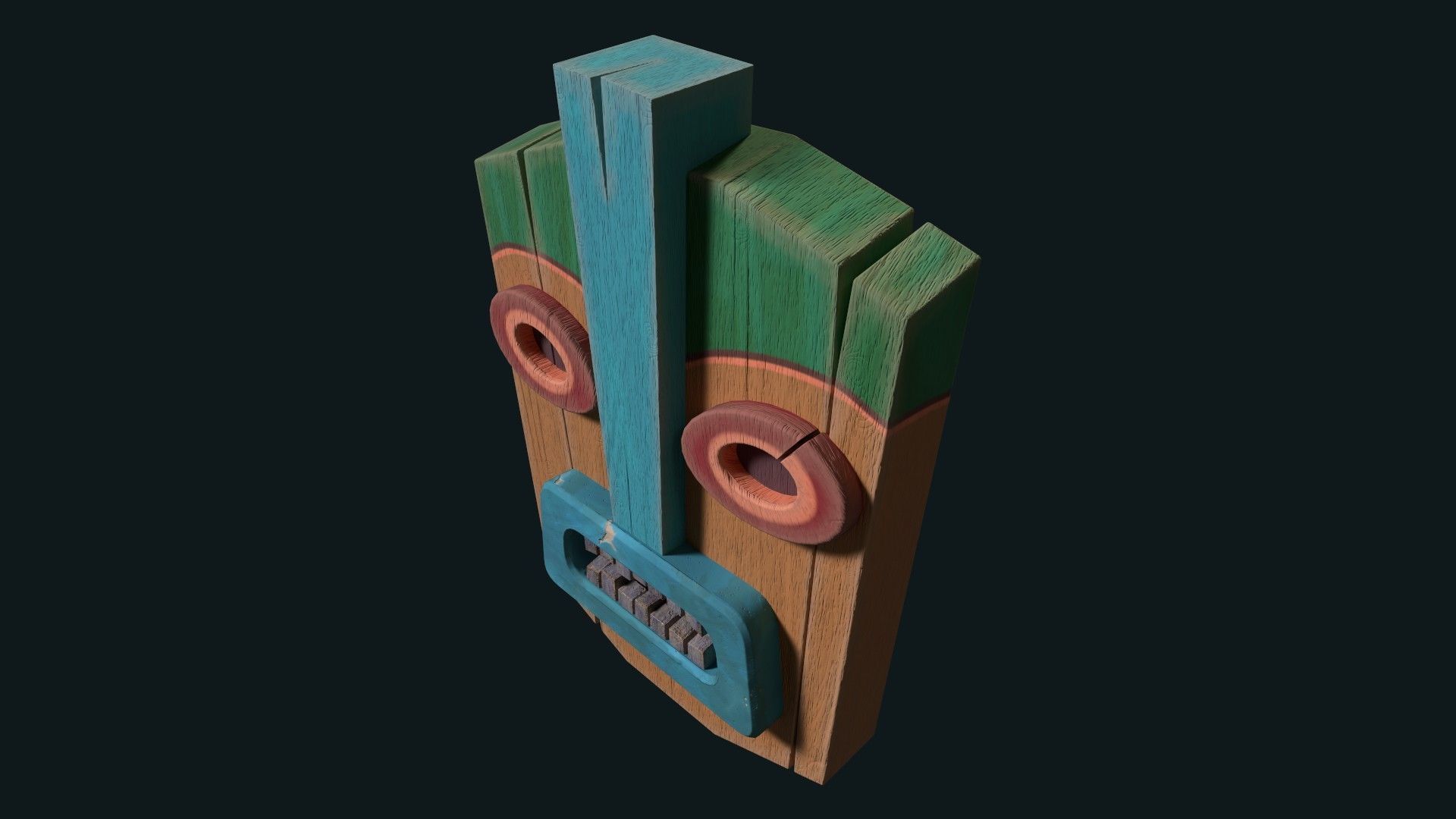 3D model Stylized Hand-Painted Tiki Mask VR / AR / low-poly | CGTrader