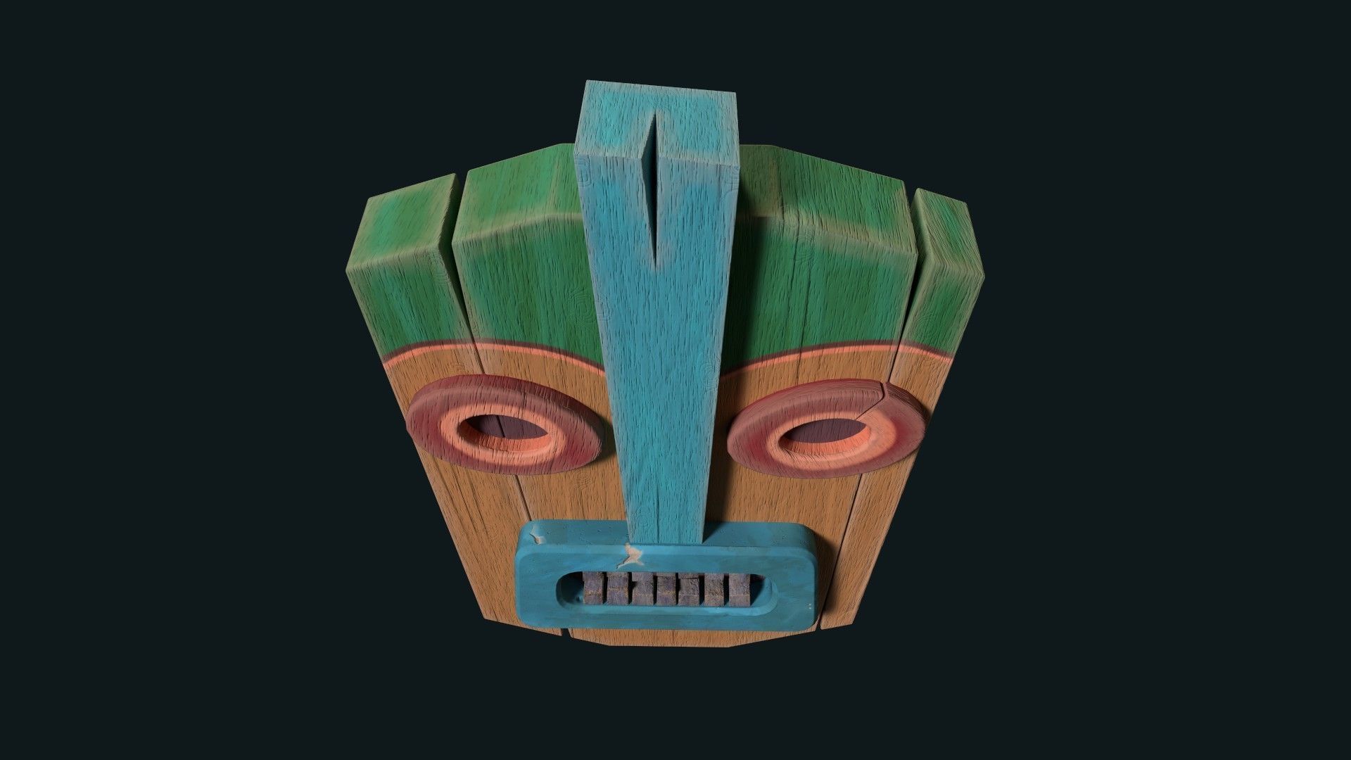 3D model Stylized Hand-Painted Tiki Mask VR / AR / low-poly | CGTrader