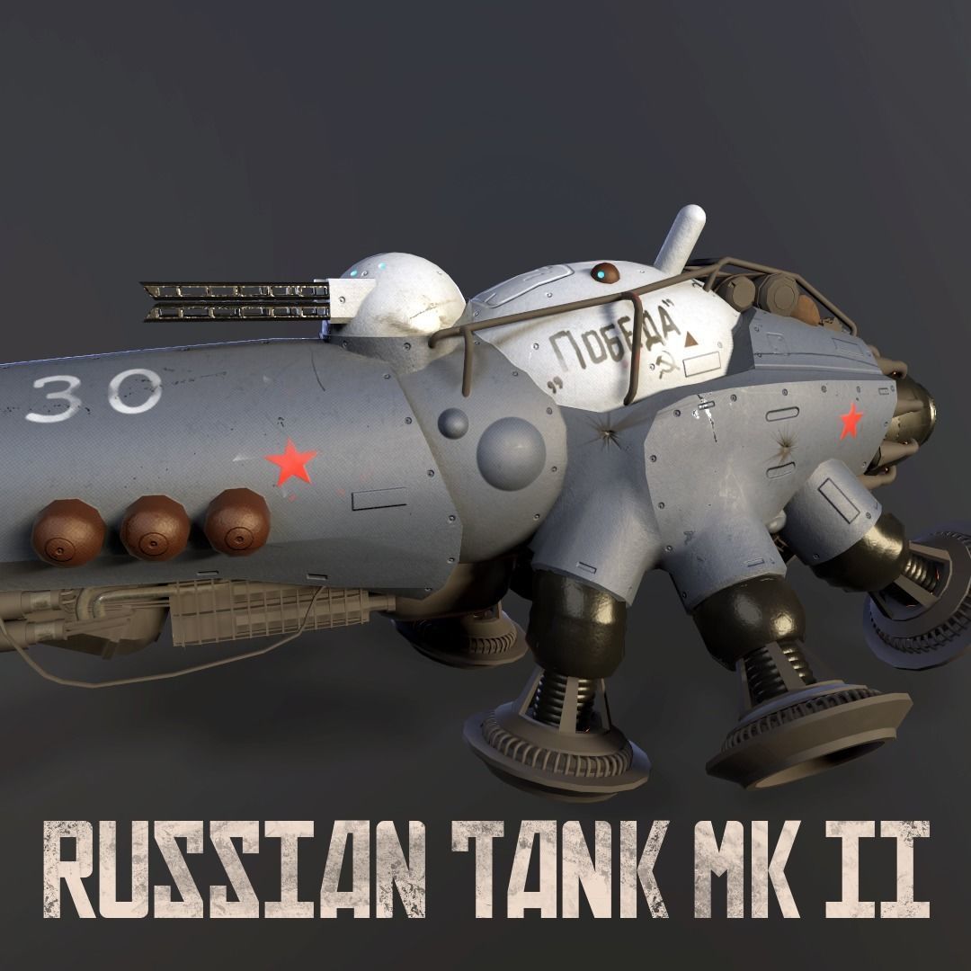 3D model RUSSIAN HOVERCRAFT TANK MK II VR / AR / low-poly | CGTrader