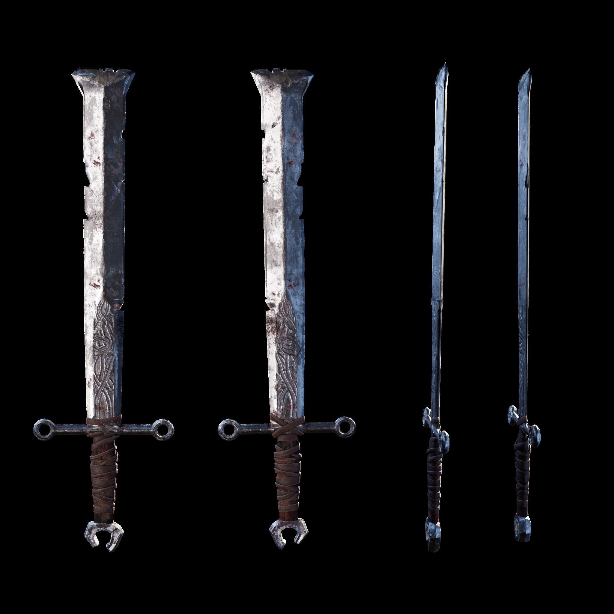 3D model Fantasy Broad Sword VR / AR / low-poly | CGTrader