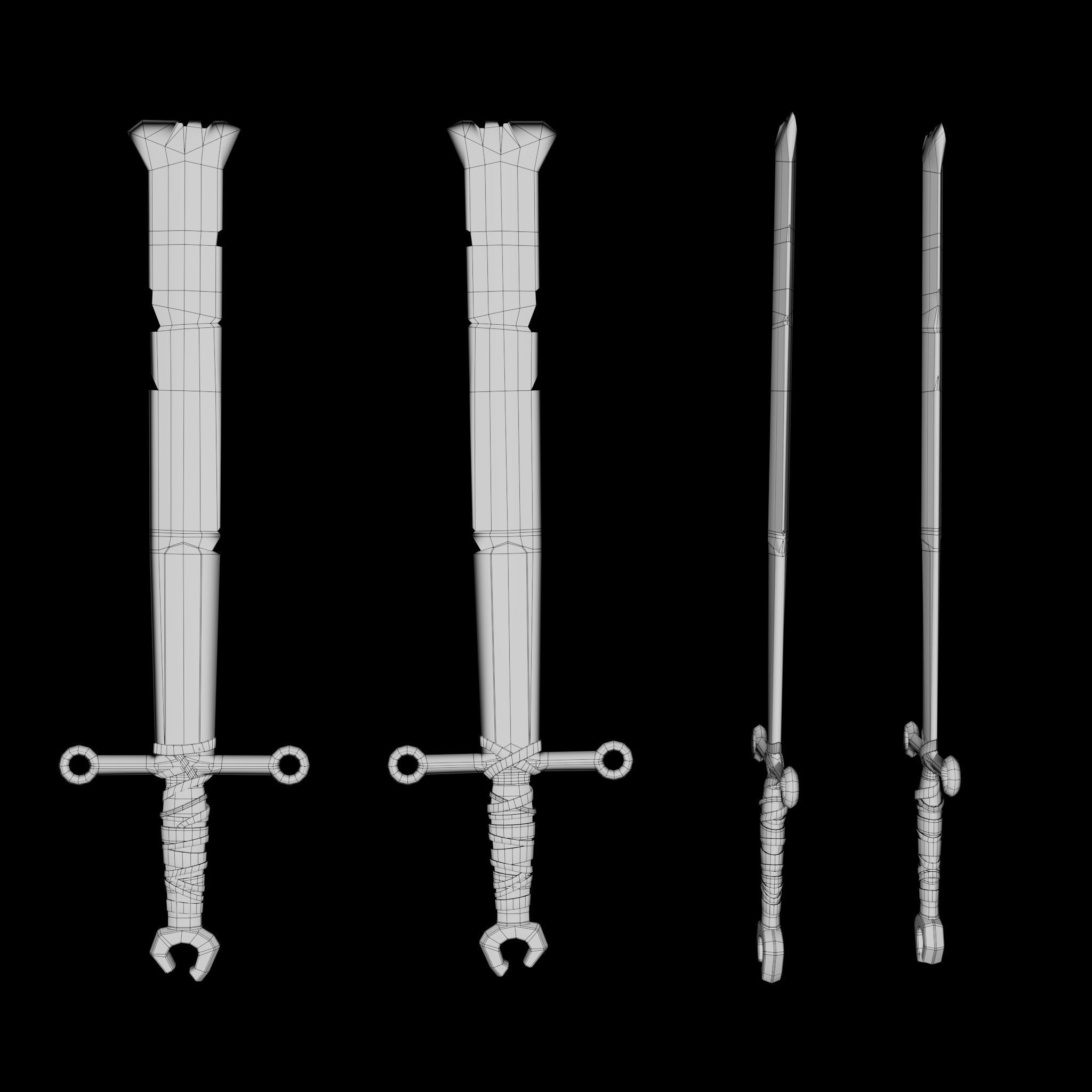 3D model Fantasy Broad Sword VR / AR / low-poly | CGTrader