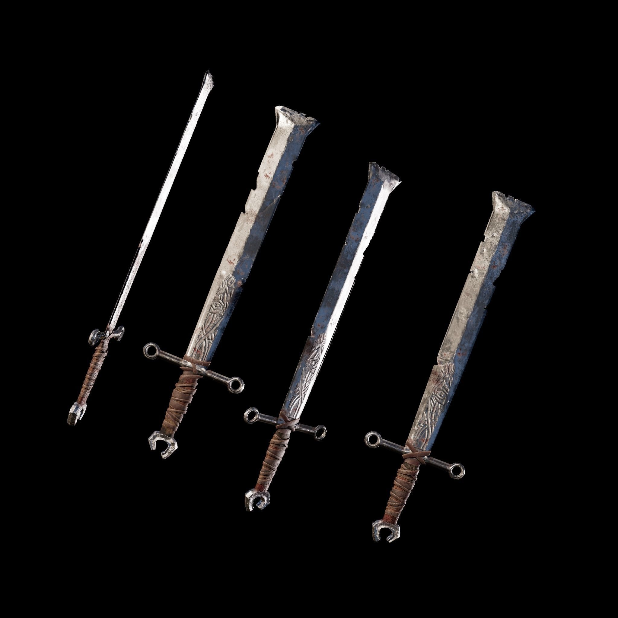 3D model Fantasy Broad Sword VR / AR / low-poly | CGTrader