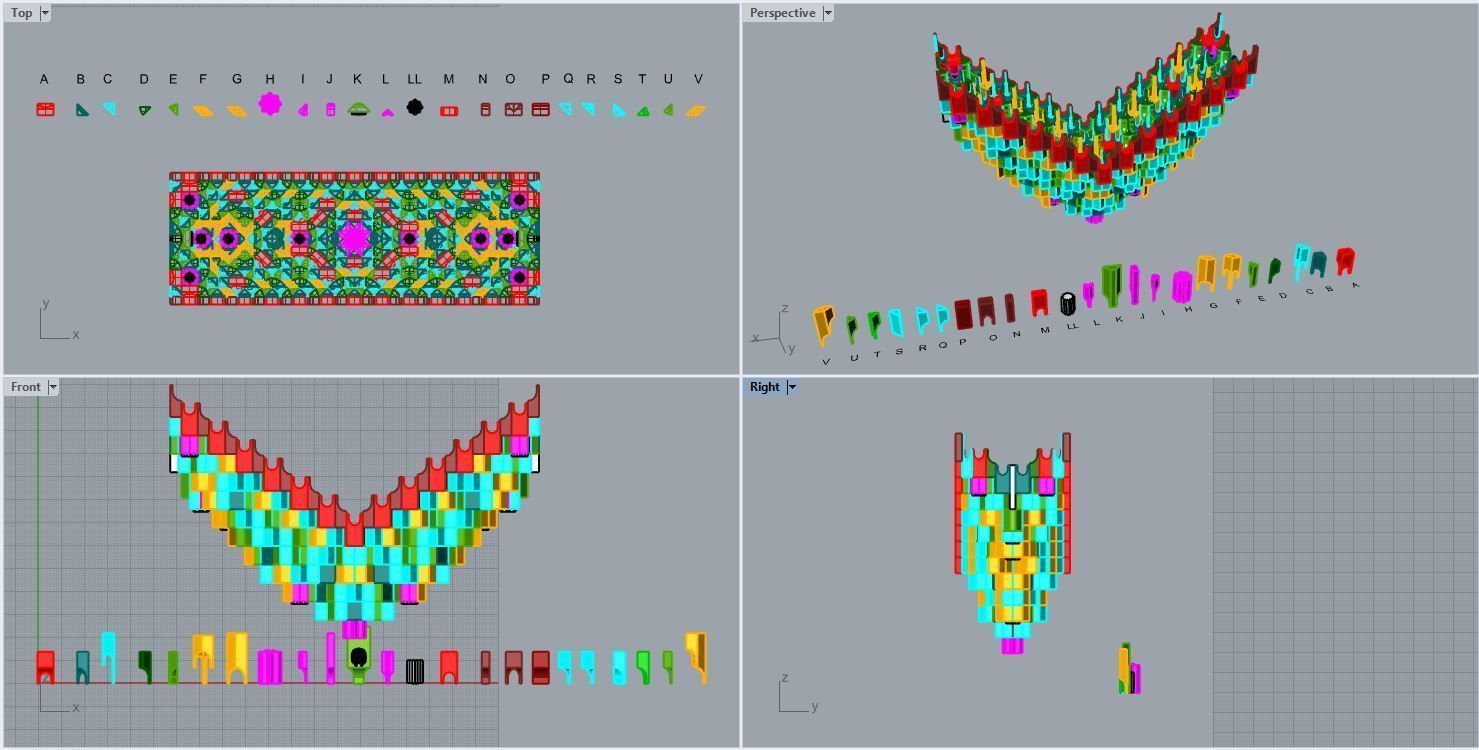 muqarnas parts and sample 3D model | CGTrader