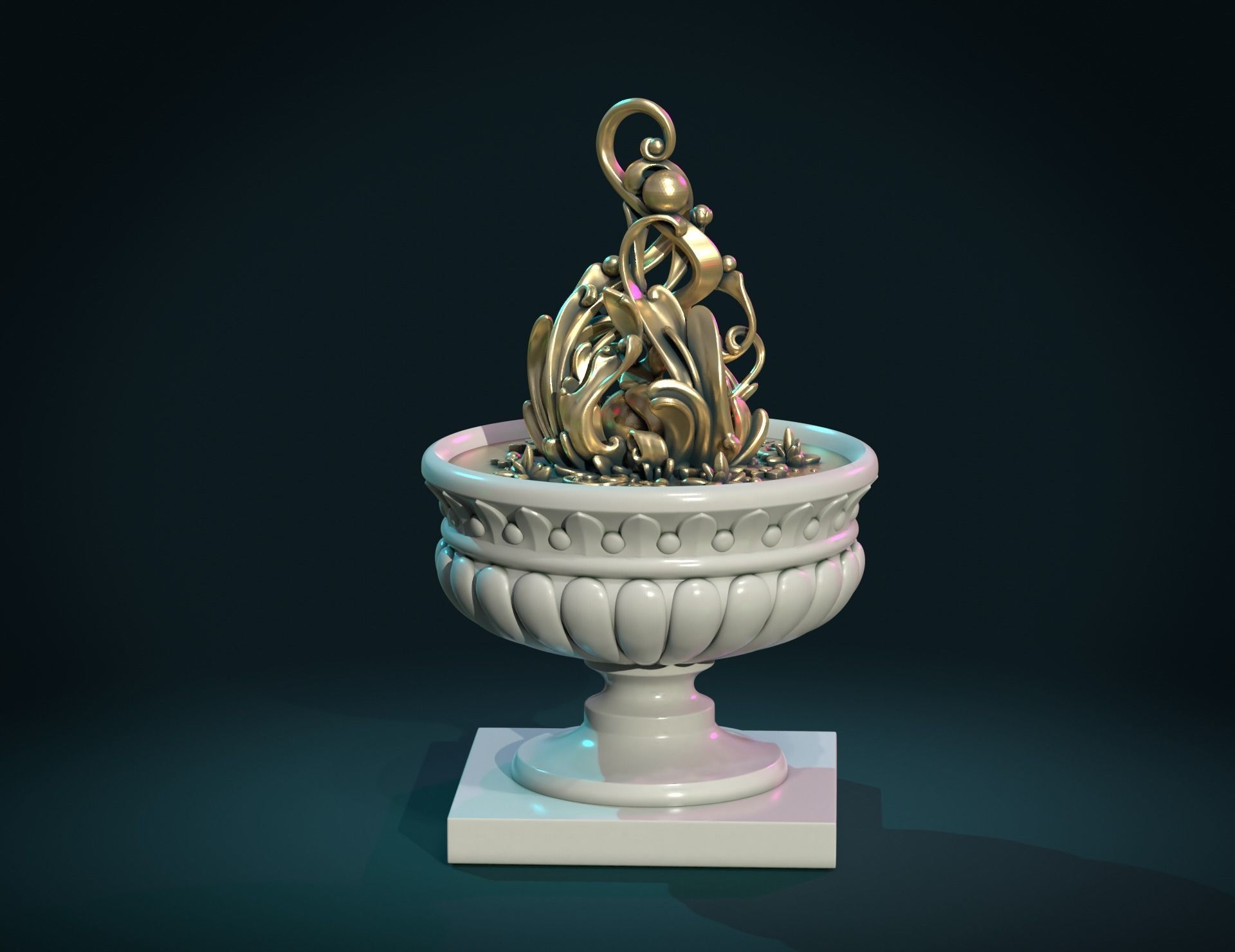 Abstract plant Vase 3D model 3D printable | CGTrader