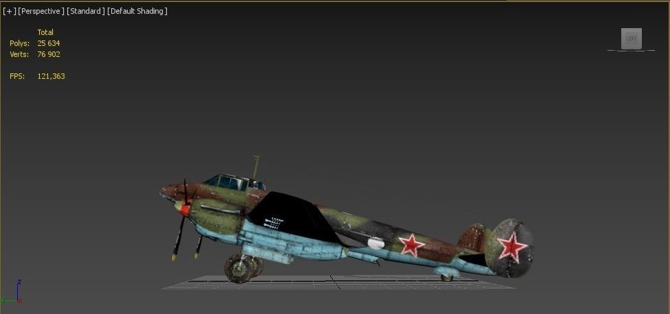 3D model Pe-2 Pawn Soviet dive bomber VR / AR / low-poly | CGTrader