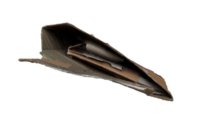 cardboard shipping box ripped torn paper 3D model | CGTrader