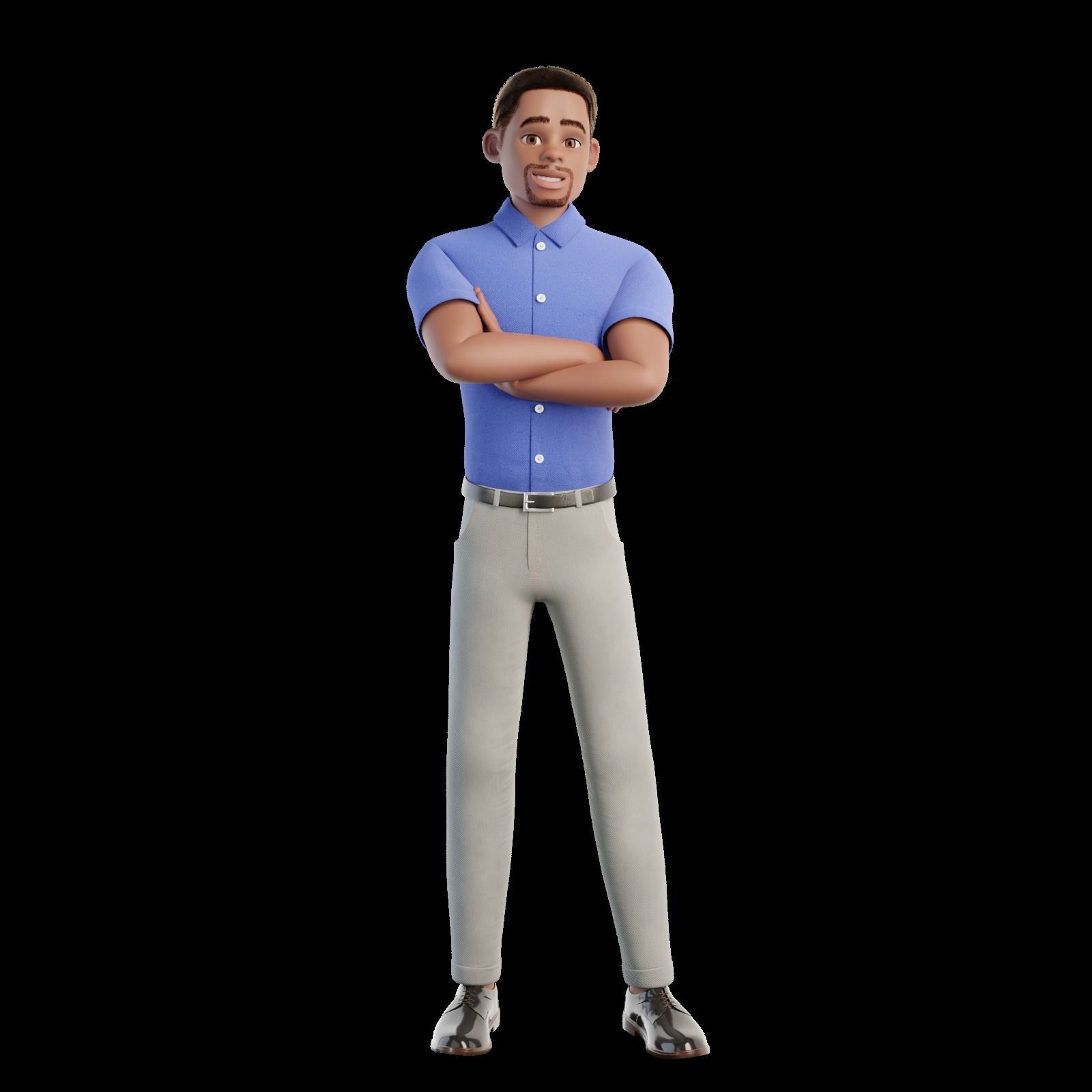 Cartoon Black Man Rigged Blender 3D model rigged | CGTrader