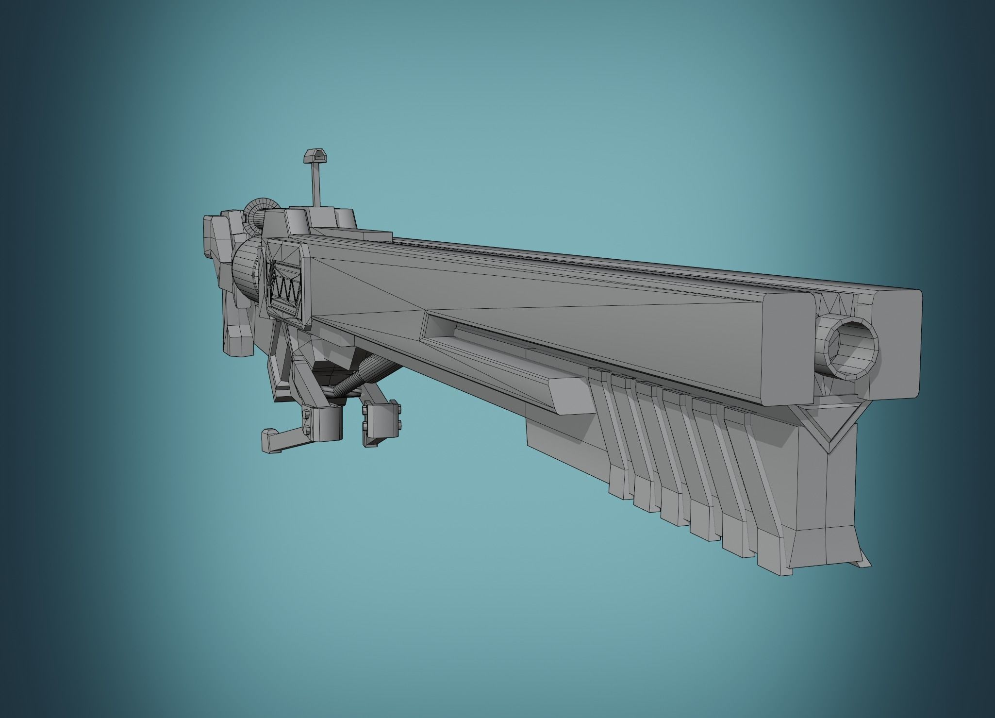 assault-rifle sci-fi rifle free VR / AR / low-poly 3D model | CGTrader
