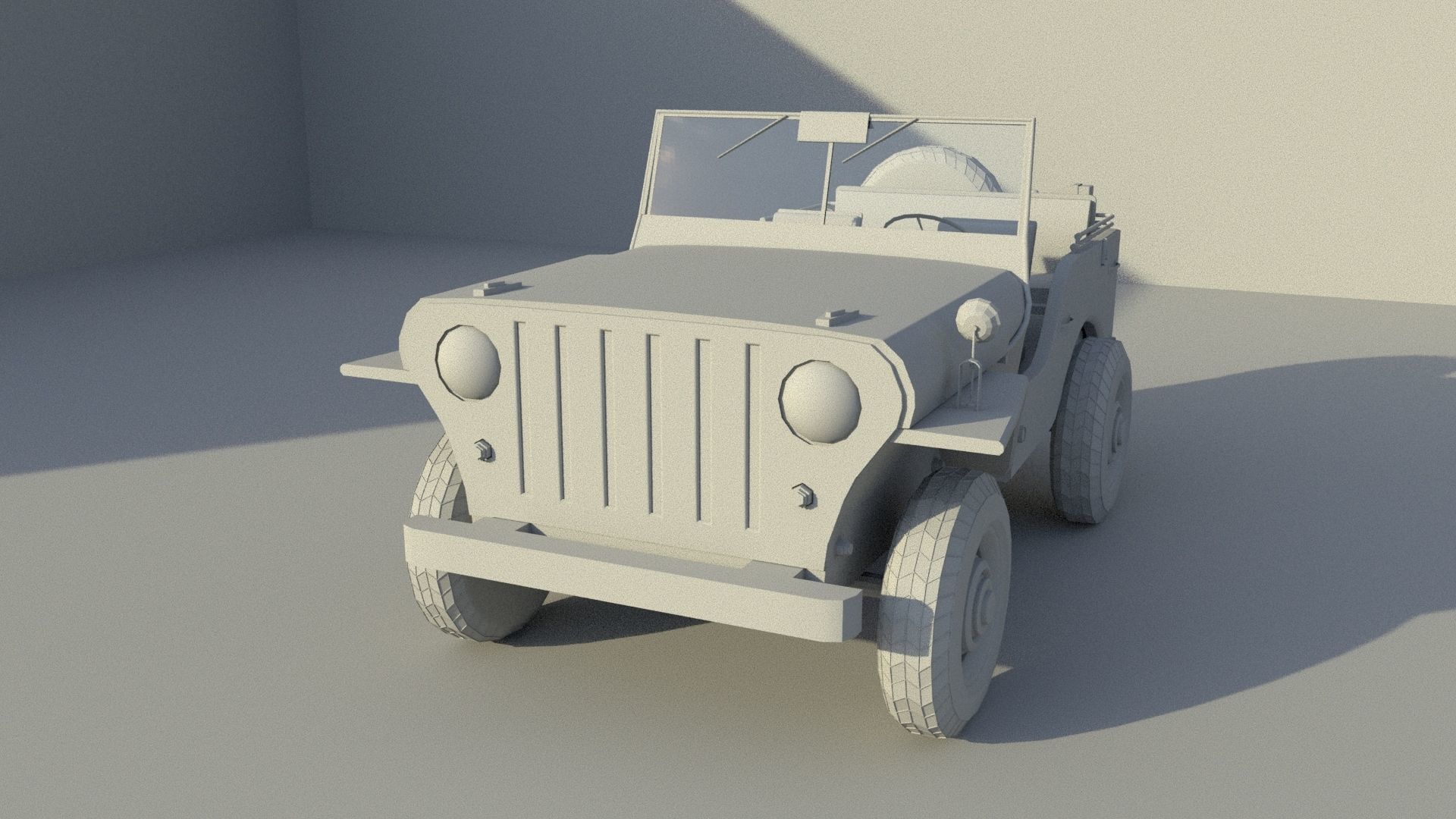 3D model low poly jeep VR / AR / low-poly | CGTrader