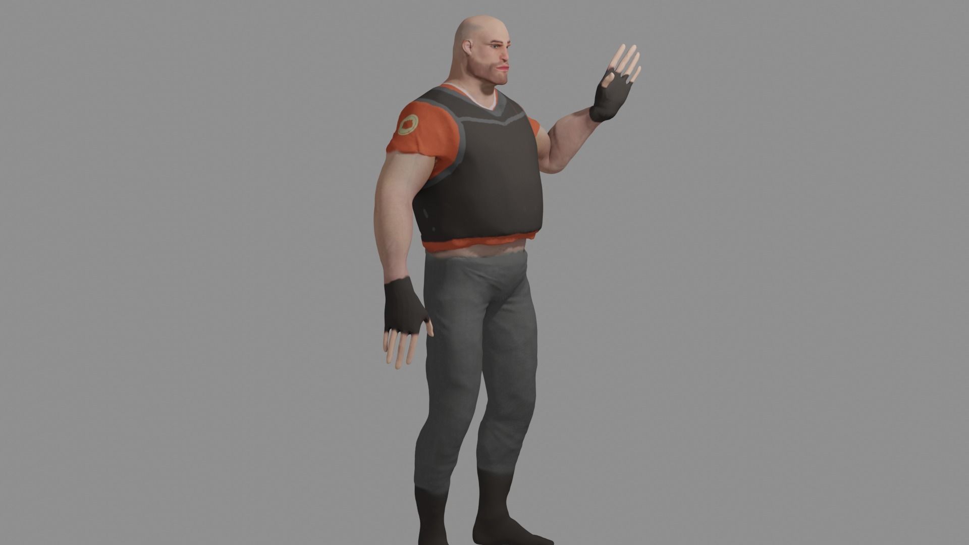 3D model Team fortress 2 inspired realistic heavy VR / AR / low-poly ...