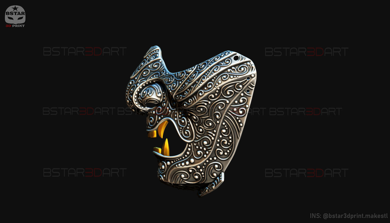 Ghost Of Tsushima - Ghost Mask Carved - Samurai Cosplay Mask 3D model ...