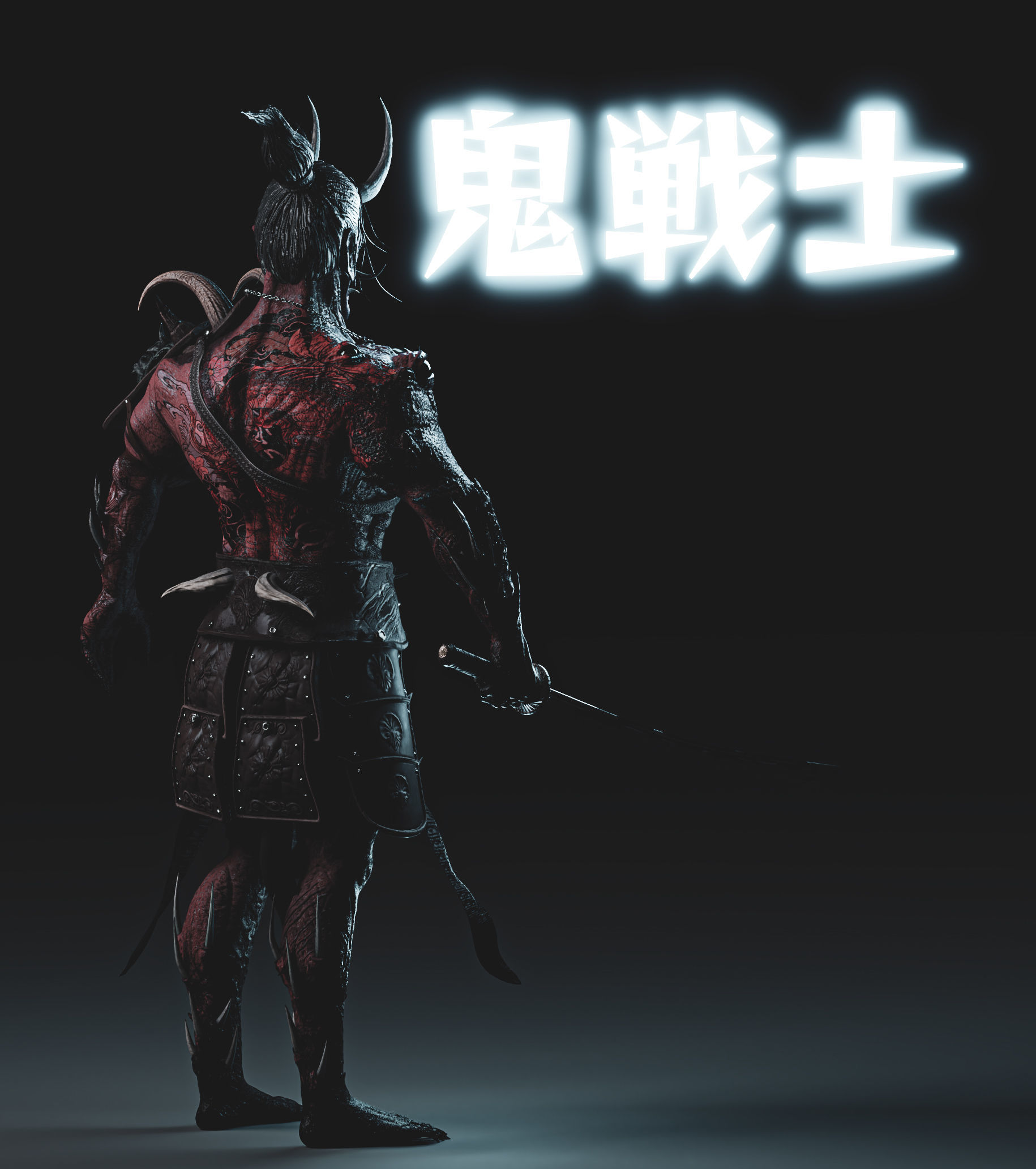 Oni Warrior 3D model | CGTrader