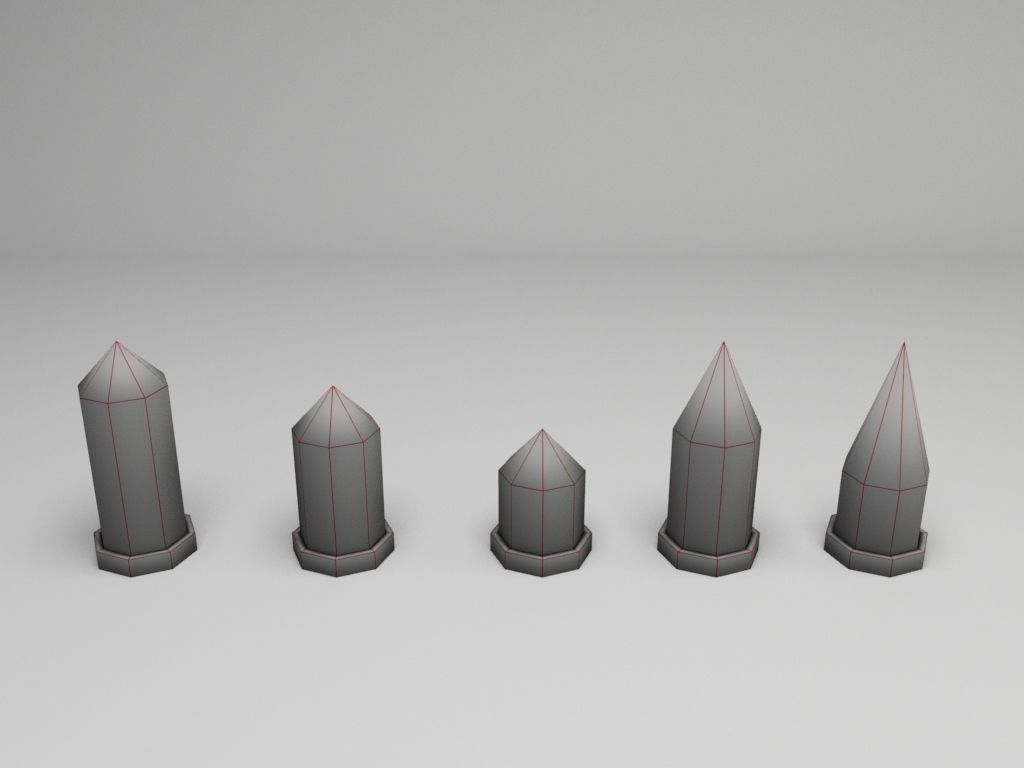 Modular Obstacles Pack 2 for Game Low-poly 3D model free VR / AR / low ...