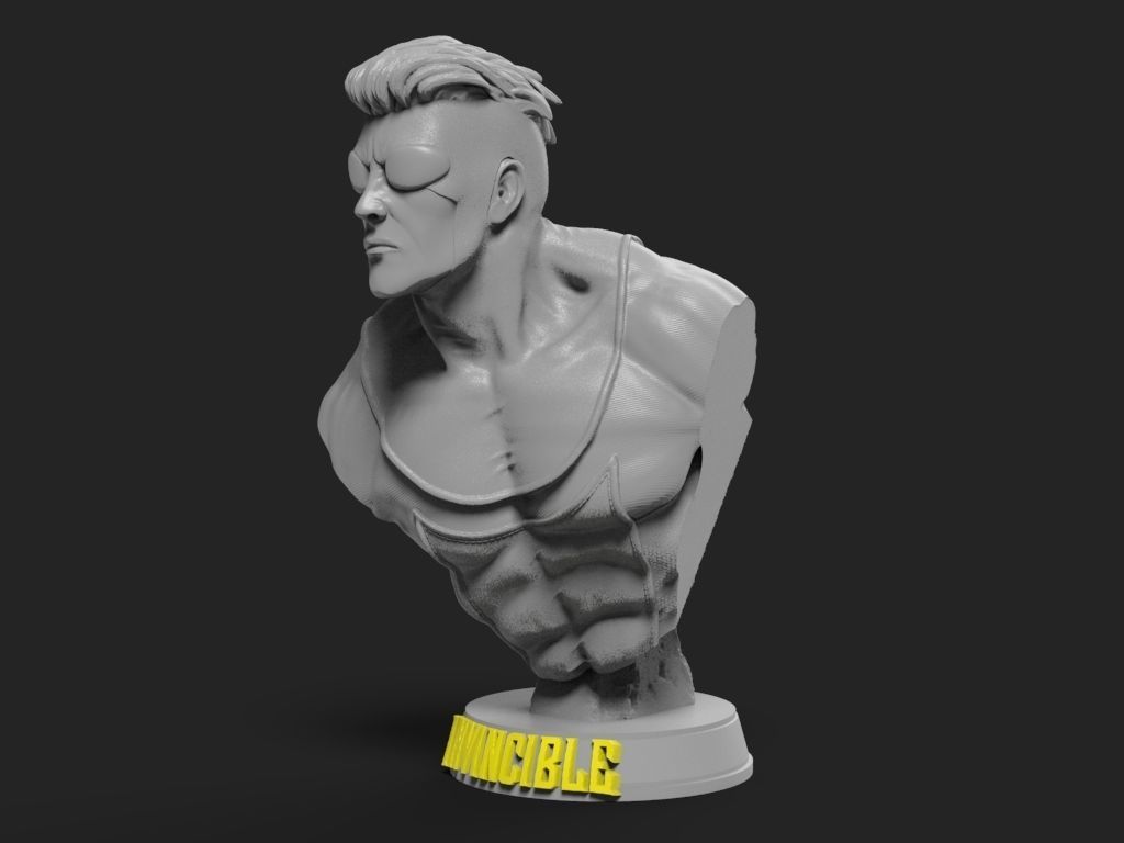 Invincible Bust 3D model 3D printable | CGTrader