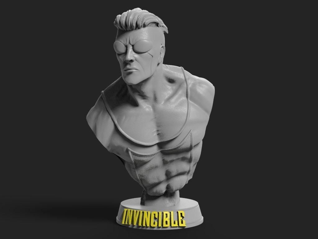 Invincible Bust 3D model 3D printable | CGTrader