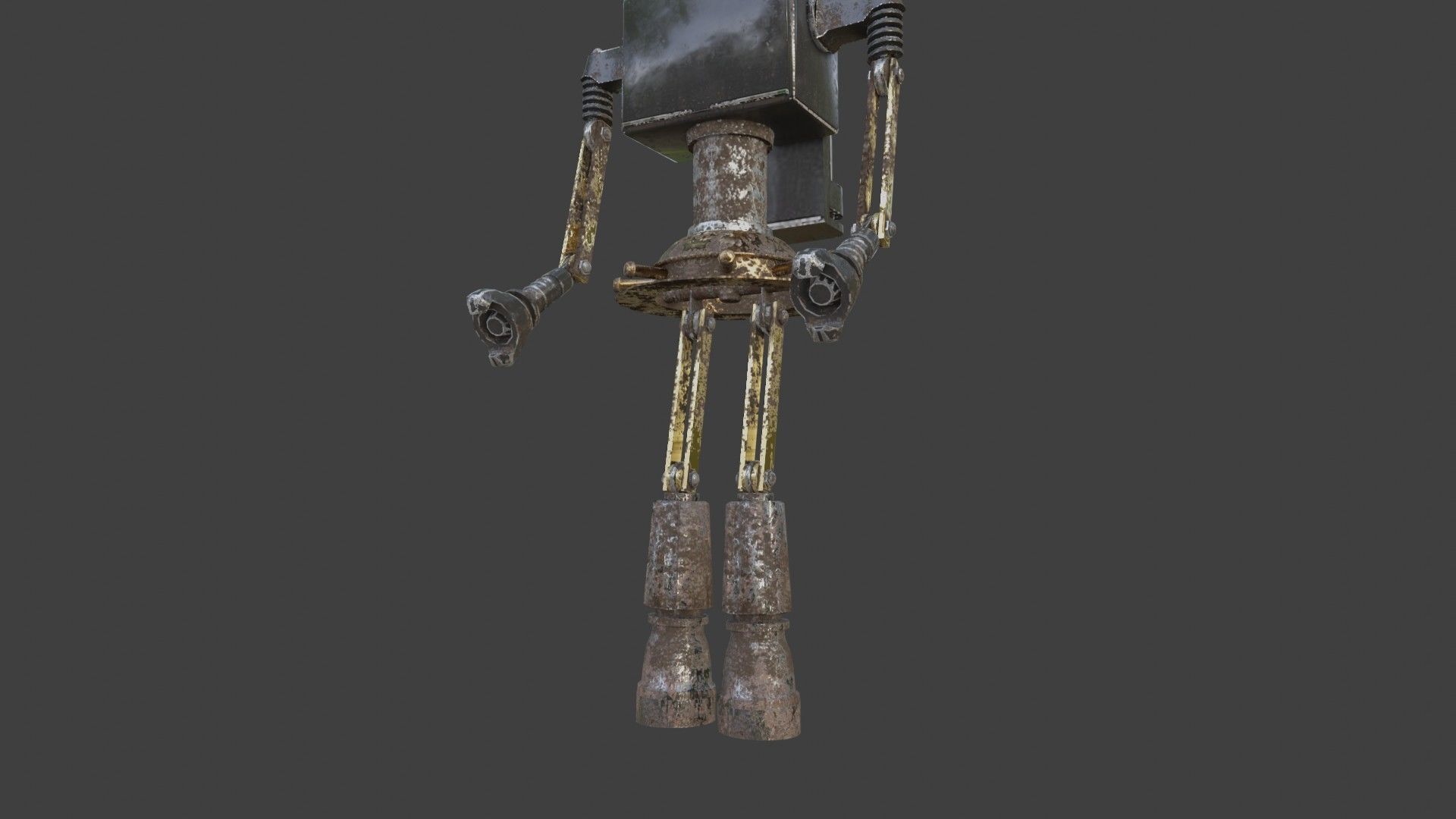 3D model Rigged Future Old Robot 3D Model VR / AR / low-poly rigged ...