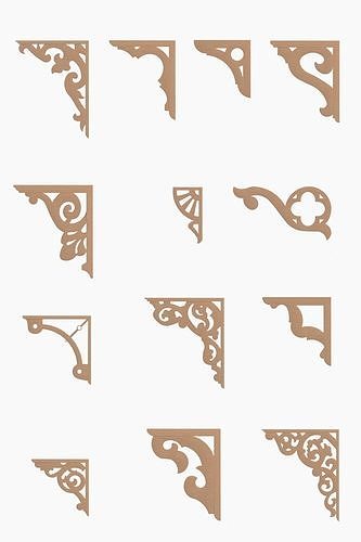 Wood Brackets free 3D model | CGTrader