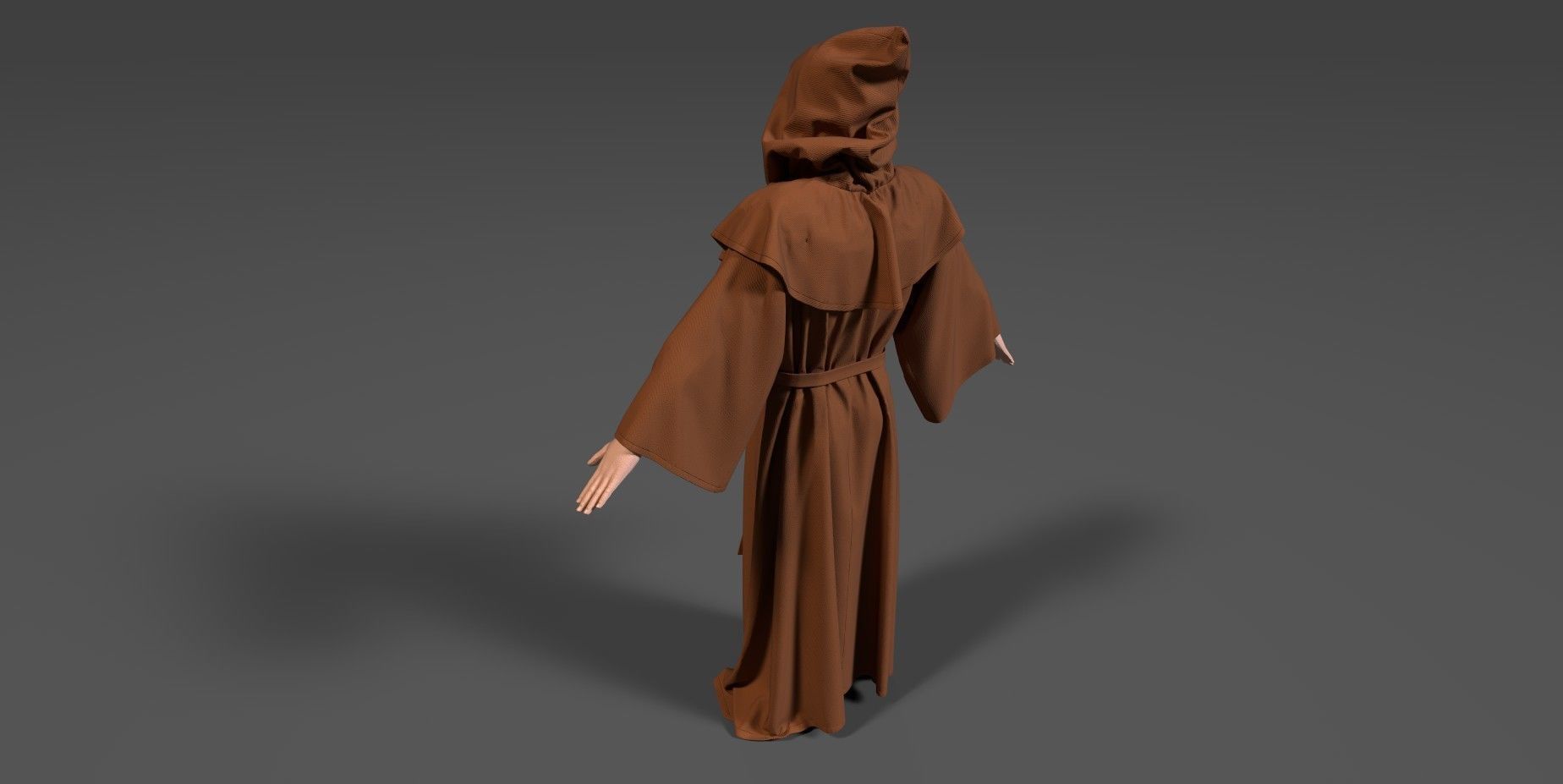 Medieval monk robe 3D model | CGTrader