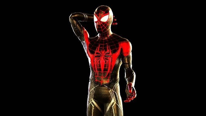 spider man miles morels 3D model animated rigged | CGTrader