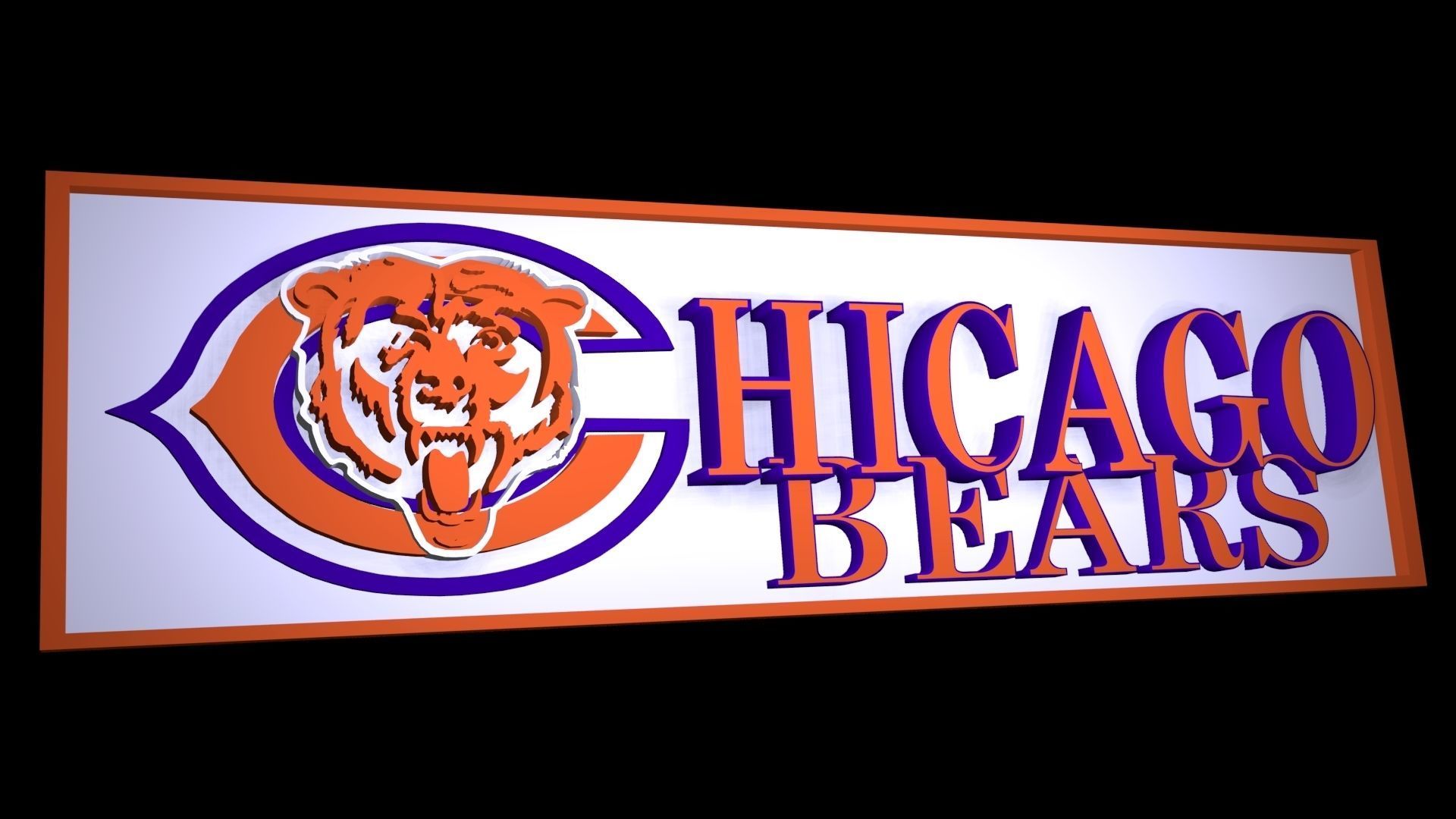 Chicago Bears banner 3D model | CGTrader